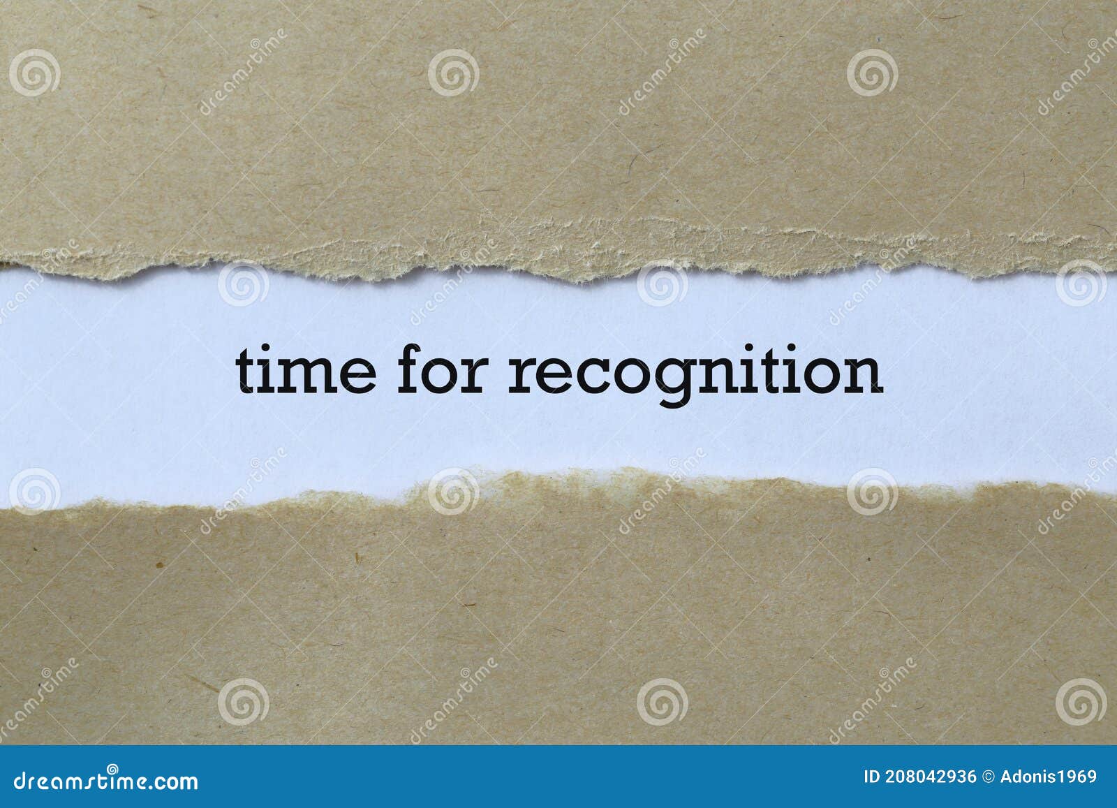 Time for Recognition on Paper Stock Photo - Image of appreciation ...