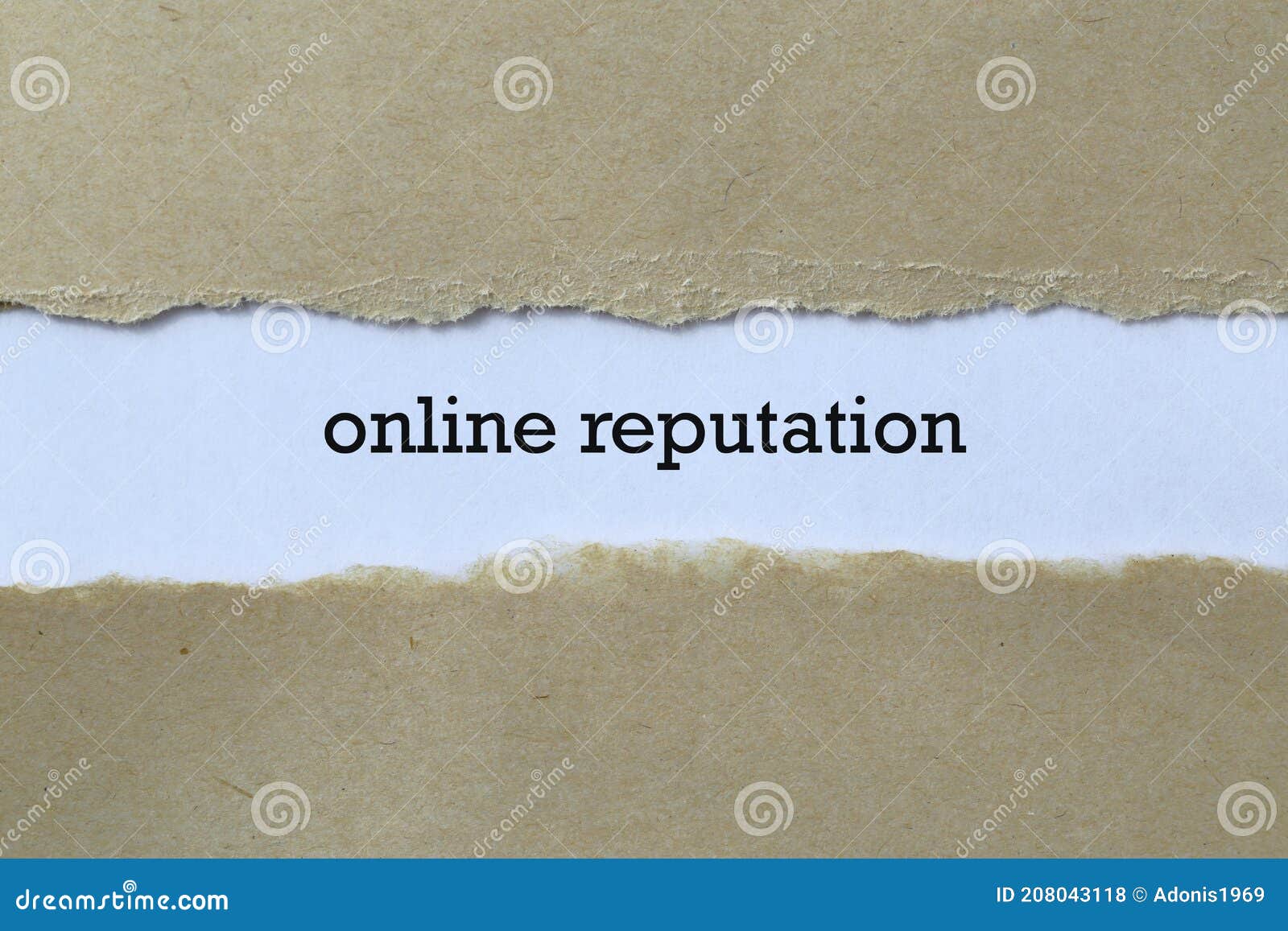 Online reputation on paper stock photo. Image of concept - 208043118