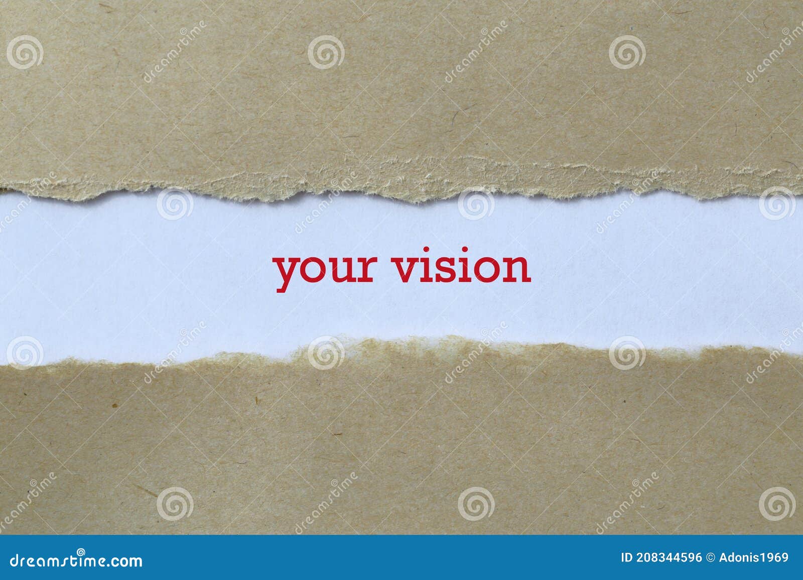 Your vision on paper stock photo. Image of blur, anticipation - 208344596