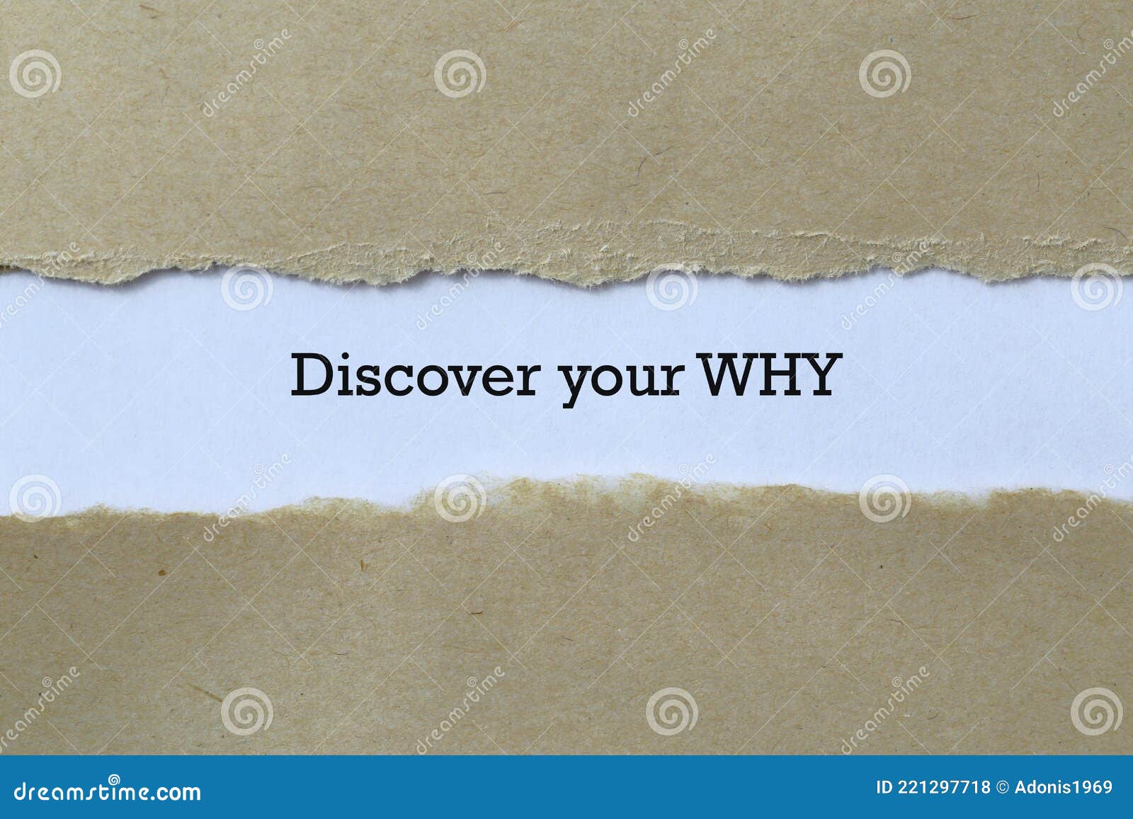 Discover your why on paper stock photo. Image of existence - 221297718