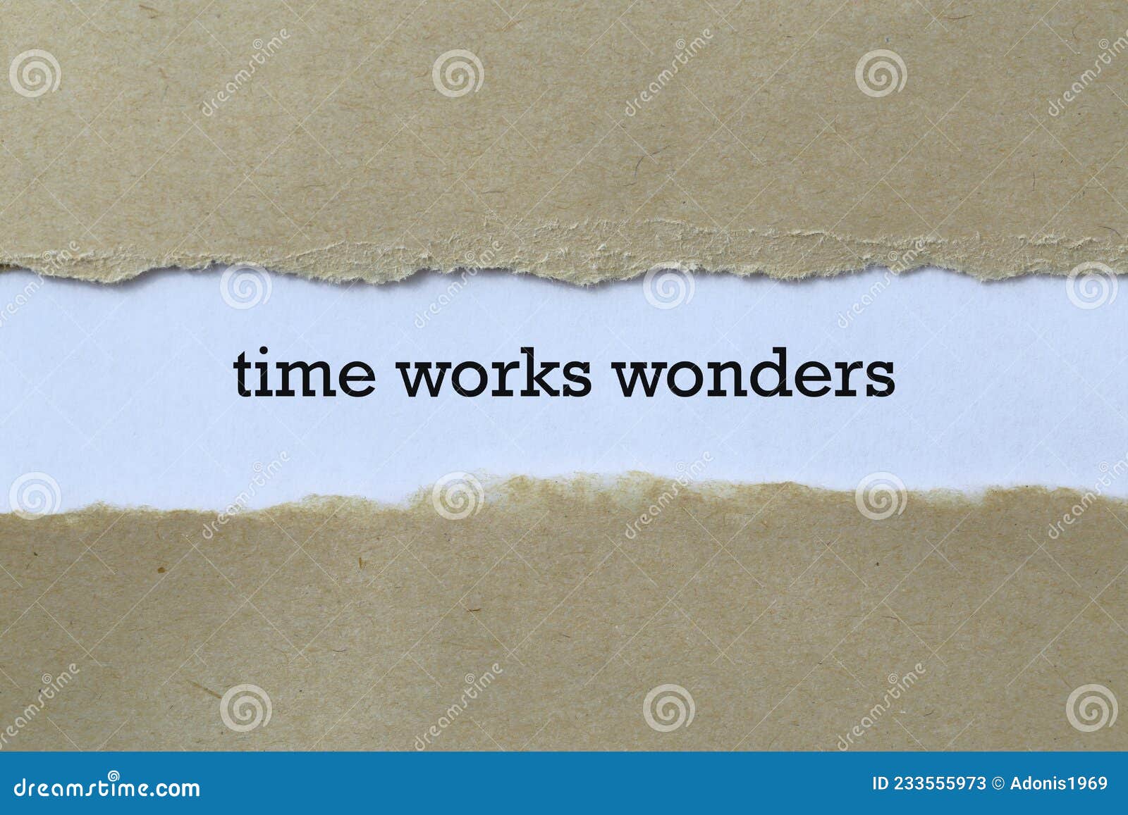 Time Works Wonders on White Paper Stock Image - Image of choosing ...
