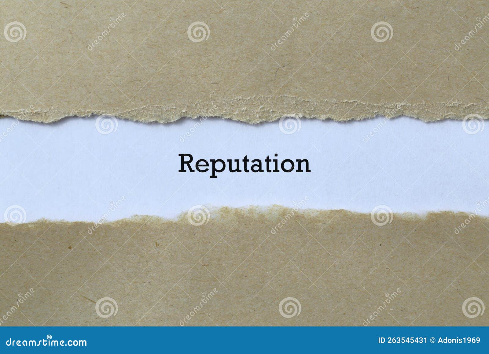 Reputation on white paper stock image. Image of commercial - 263545431