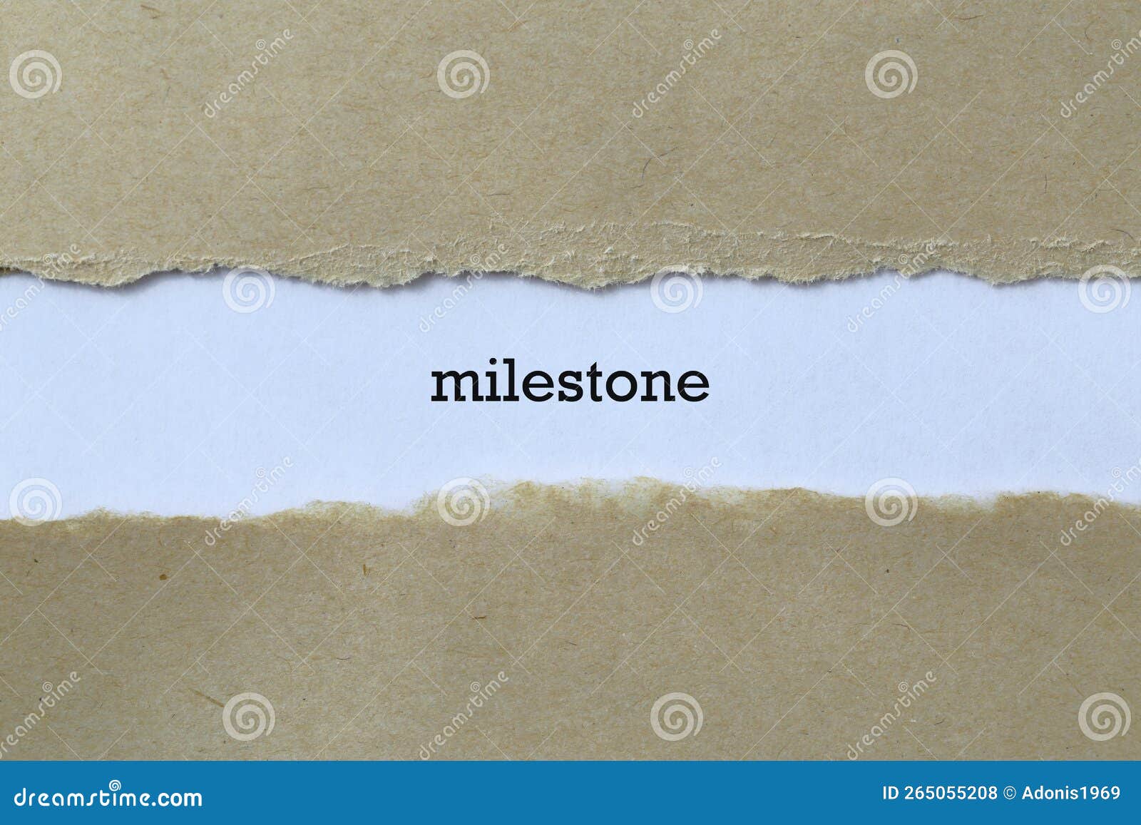 Milestone on white paper stock photo. Image of empty - 265055208