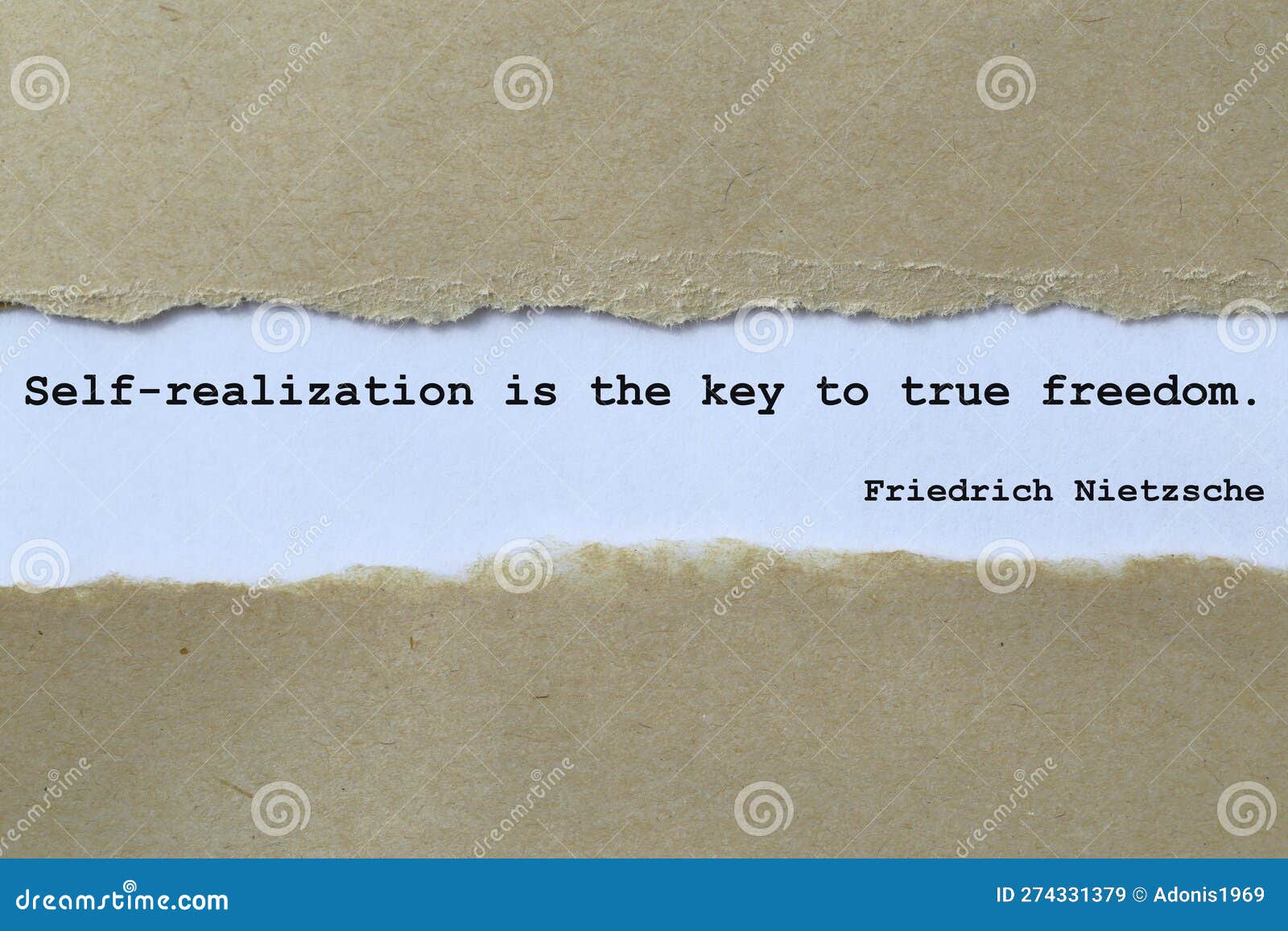 Self-realization is the Key To True Freedom. Stock Image - Image of ...