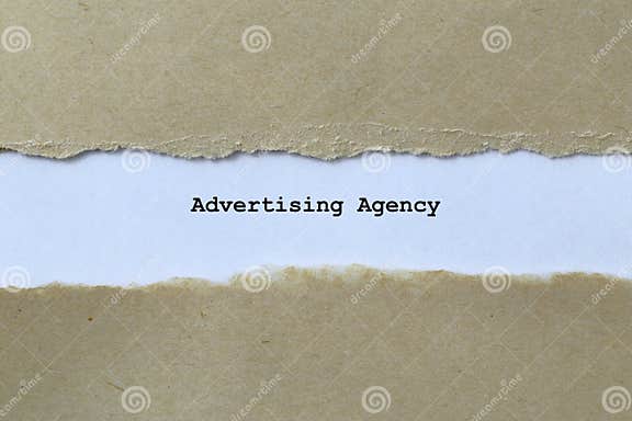 Advertising Agency on White Paper Stock Photo - Image of media ...