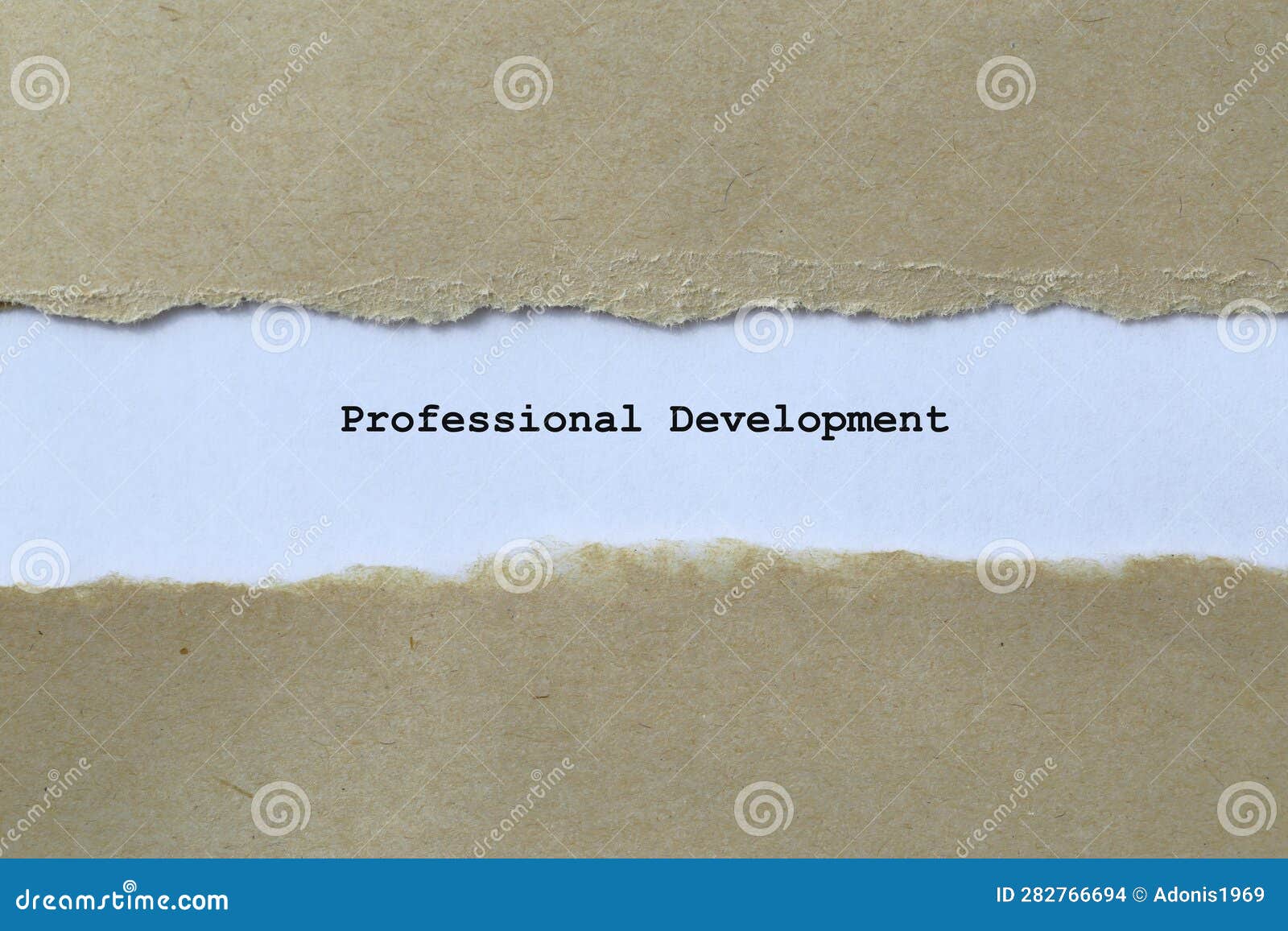 Professional Development on White Paper Stock Photo - Image of ...