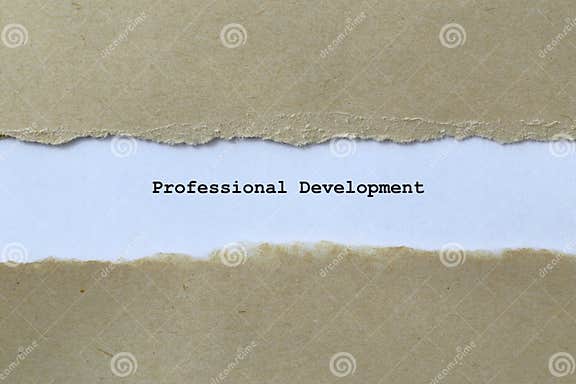 Professional Development on White Paper Stock Photo - Image of ...