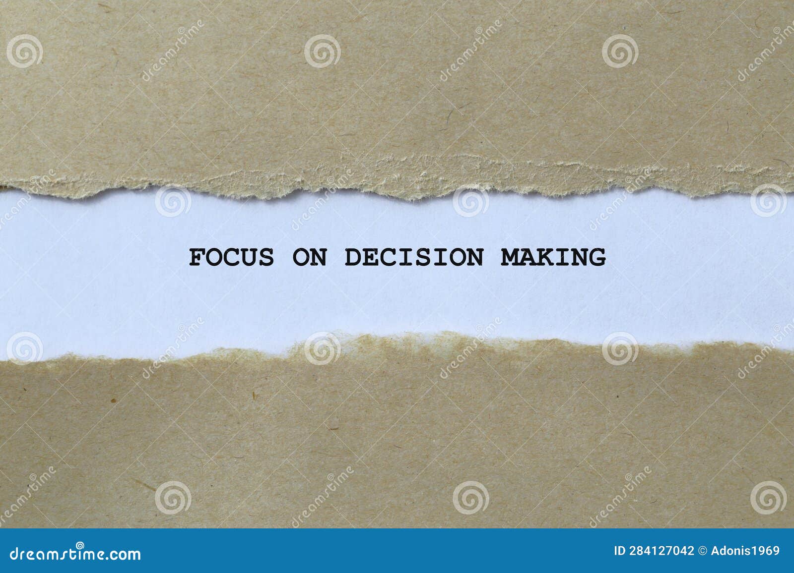 Focus on Decision Making on White Paper Stock Photo - Image of ...