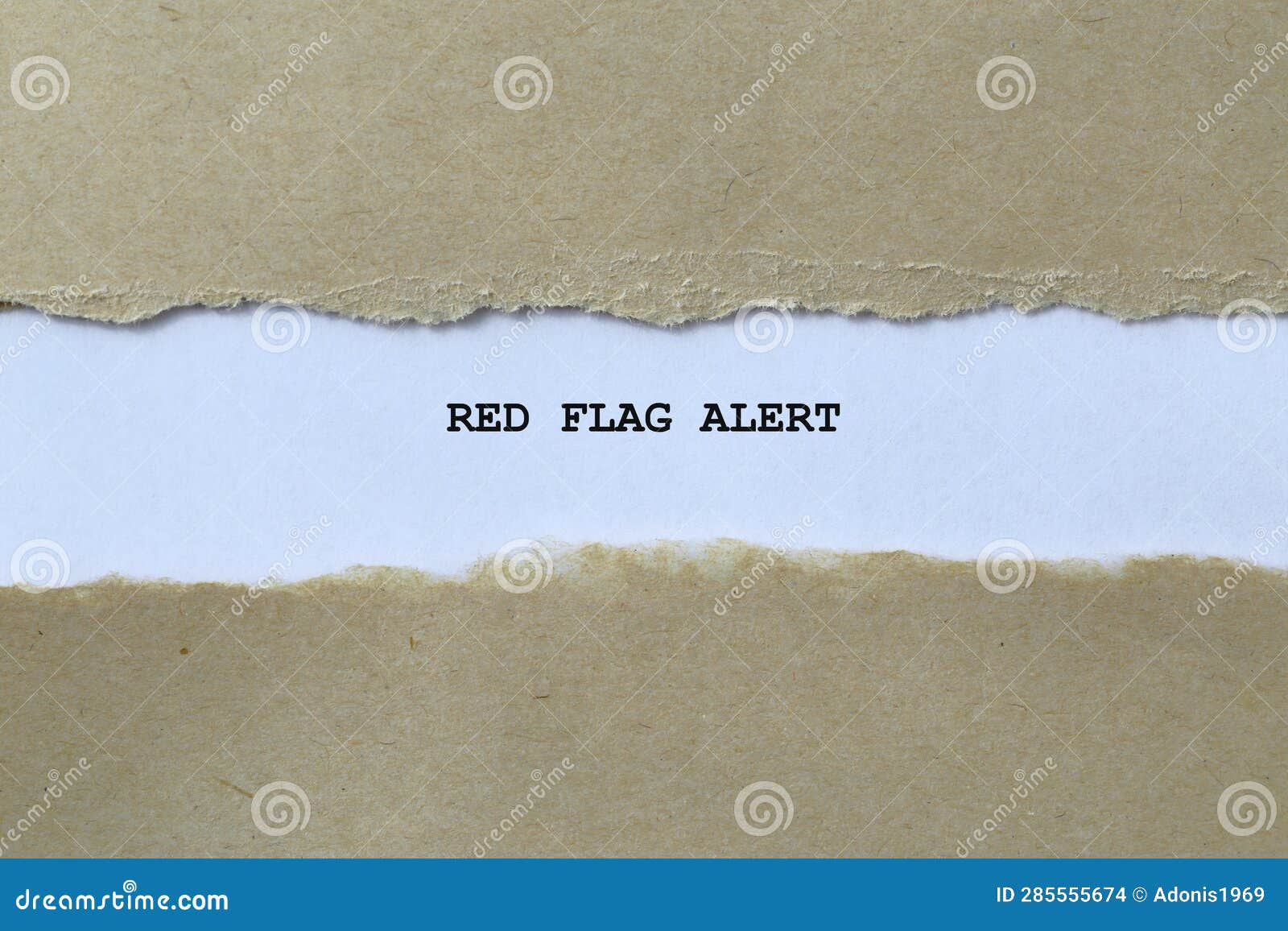 Red Flag Alert on White Paper Stock Photo - Image of warning, indicator ...