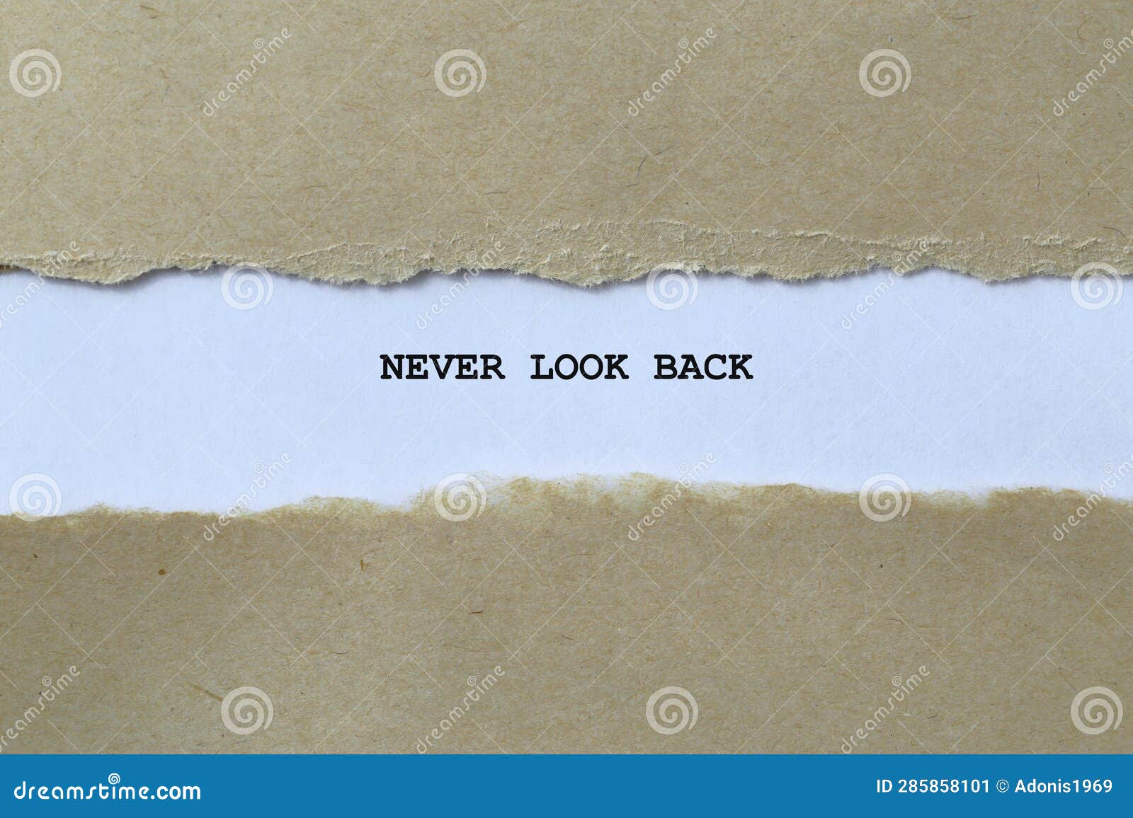 Never Look Back Word Written On Wood Block. Never Look Back Text On ...