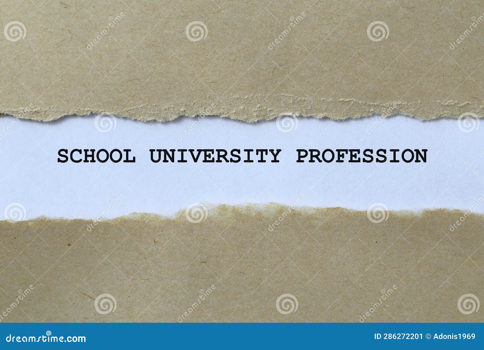 School University Profession on White Paper Stock Image - Image of ...