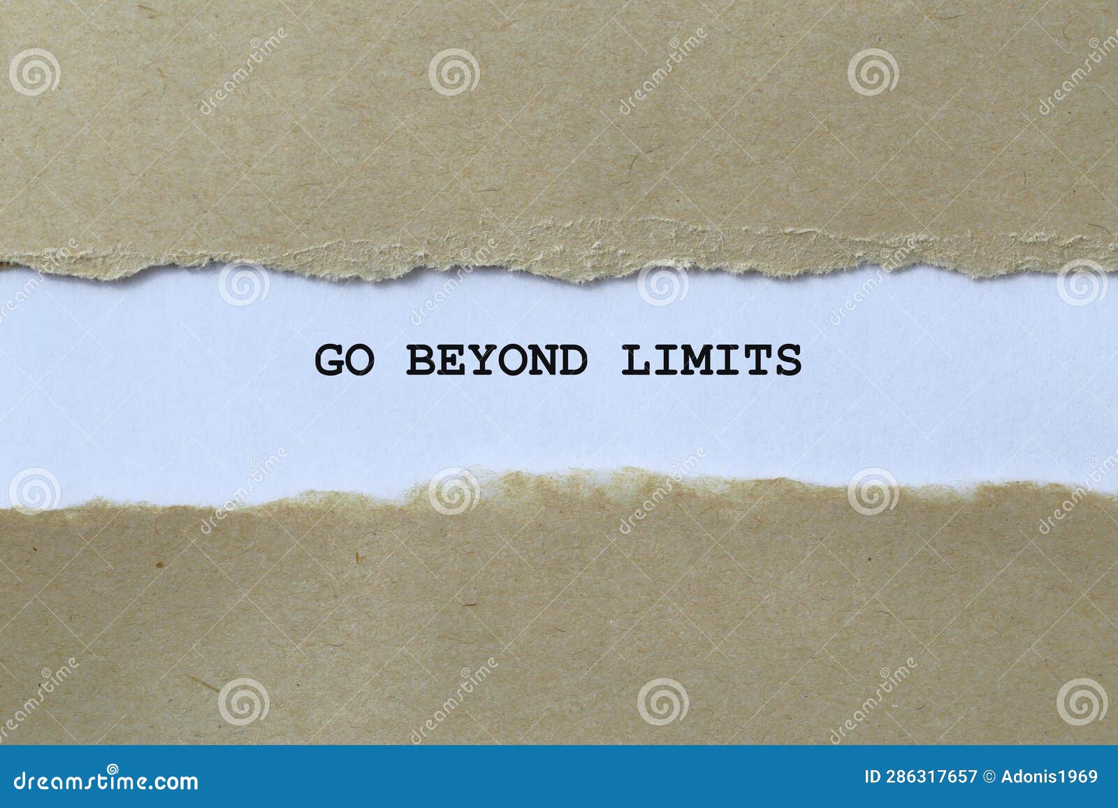 Go Beyond Limits on White Paper Stock Image - Image of improvement ...