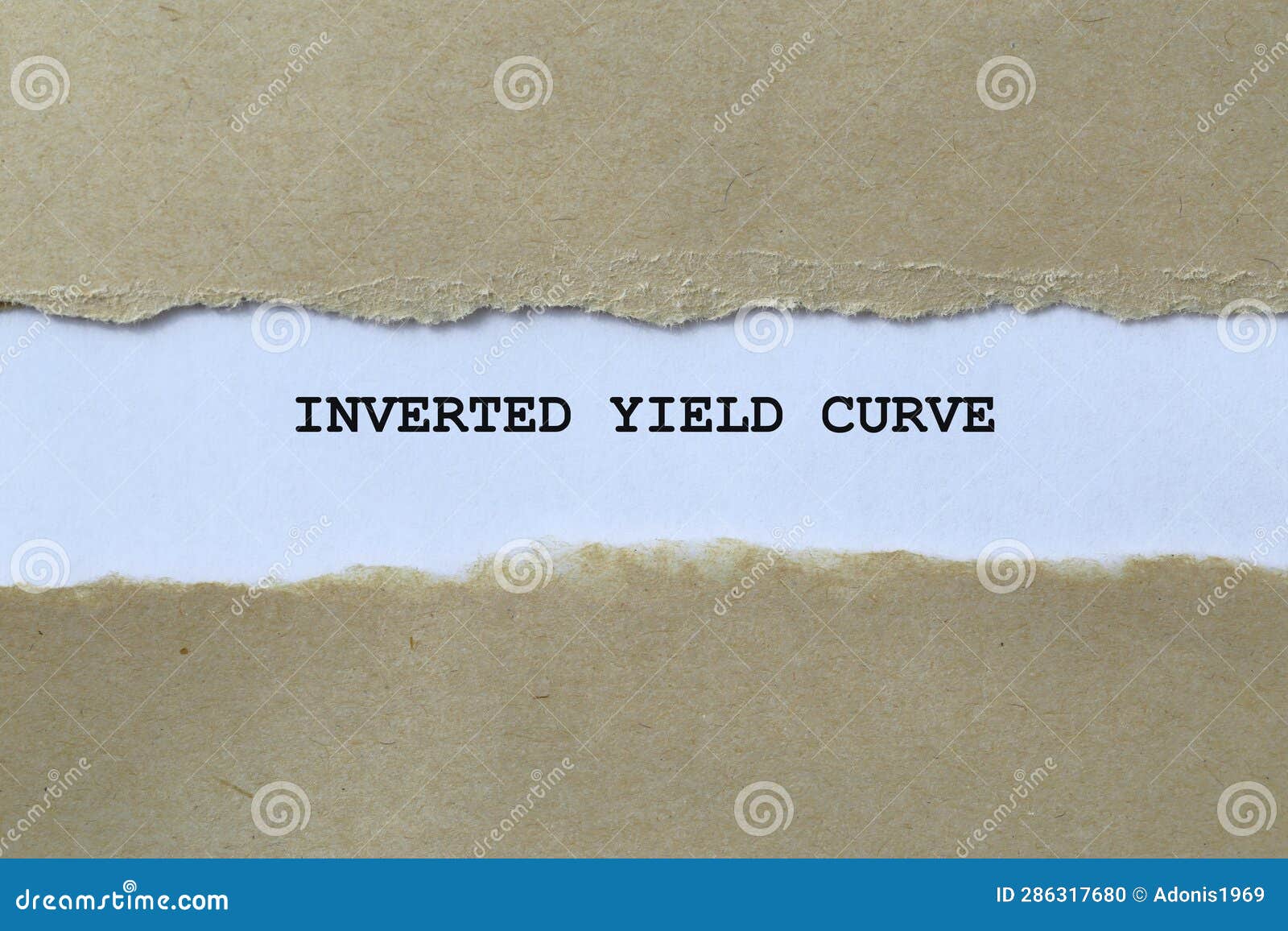 Inverted Yield Curve on White Paper Stock Photo - Image of indicator ...