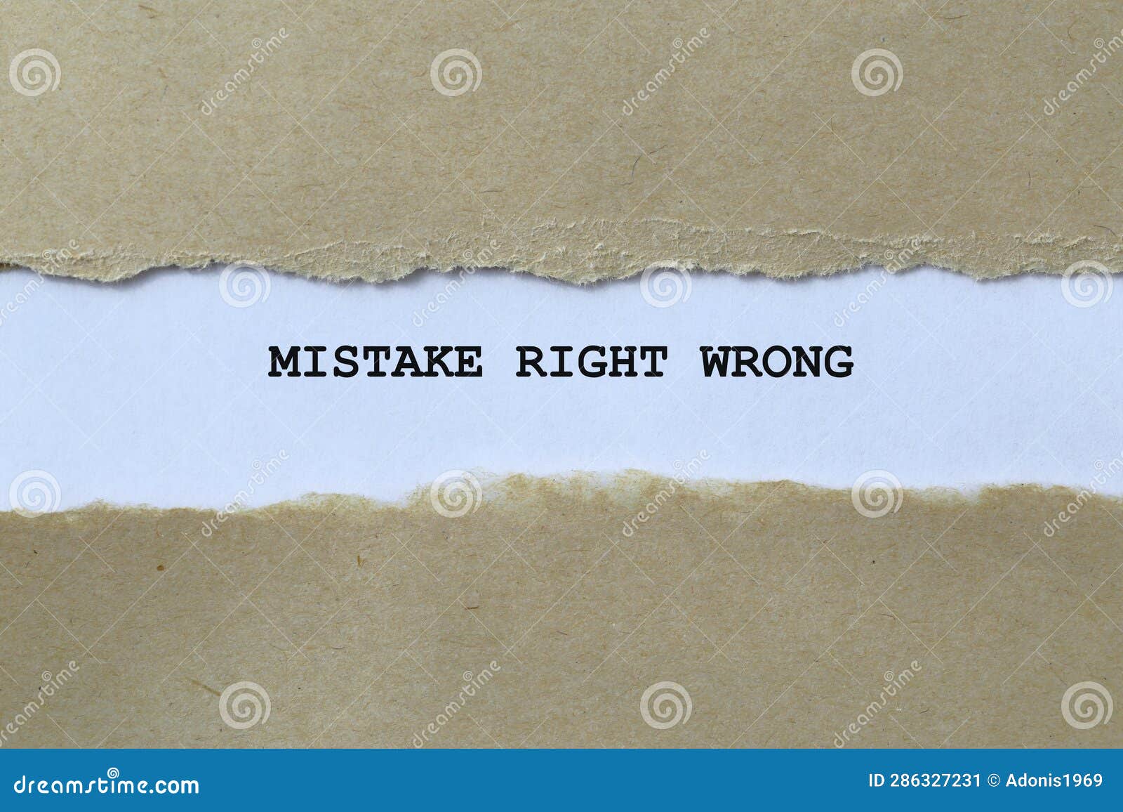 Mistake Right Wrong on White Paper Stock Image - Image of white ...