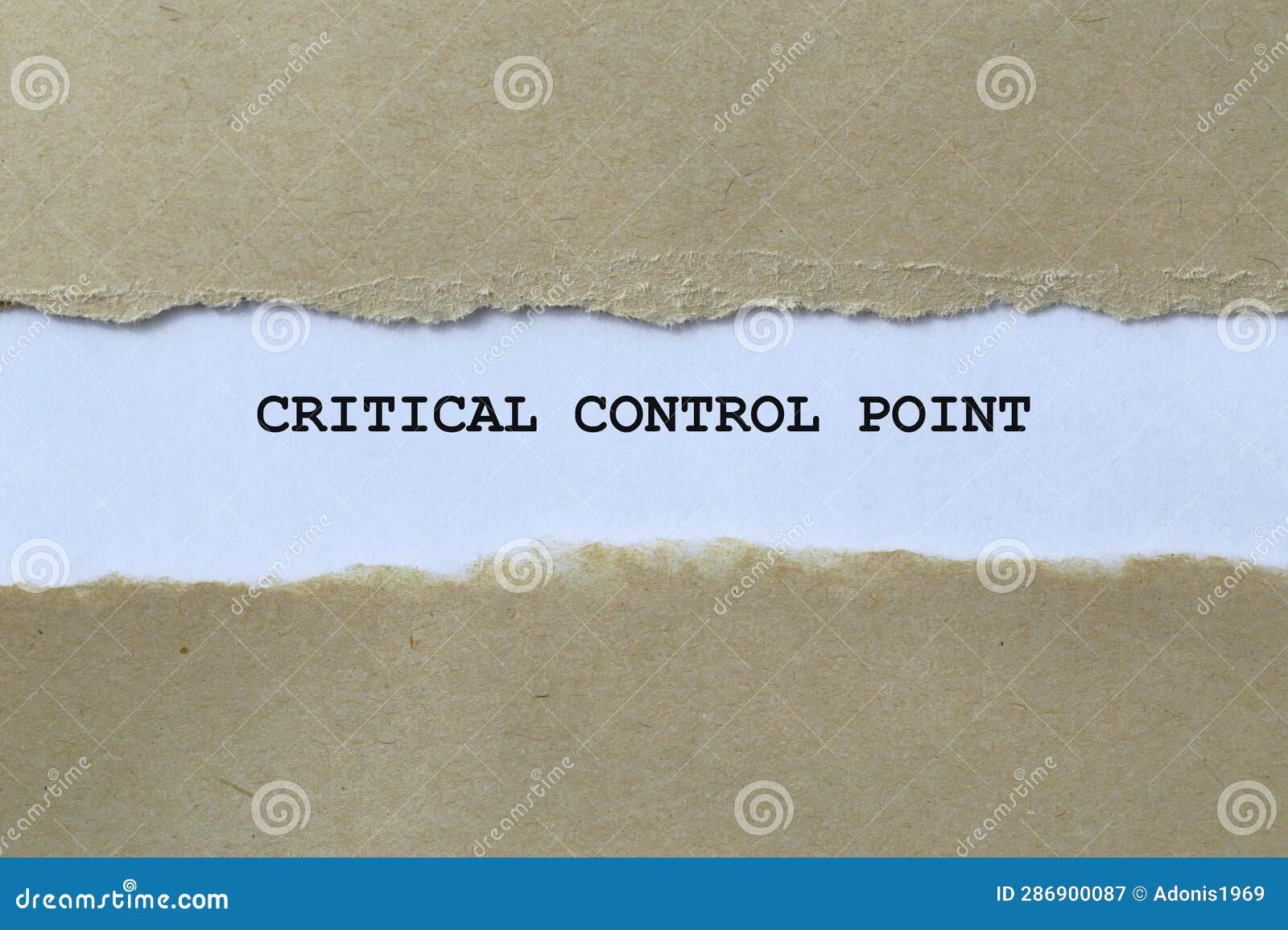 Critical Control Point on White Paper Stock Image - Image of risk ...