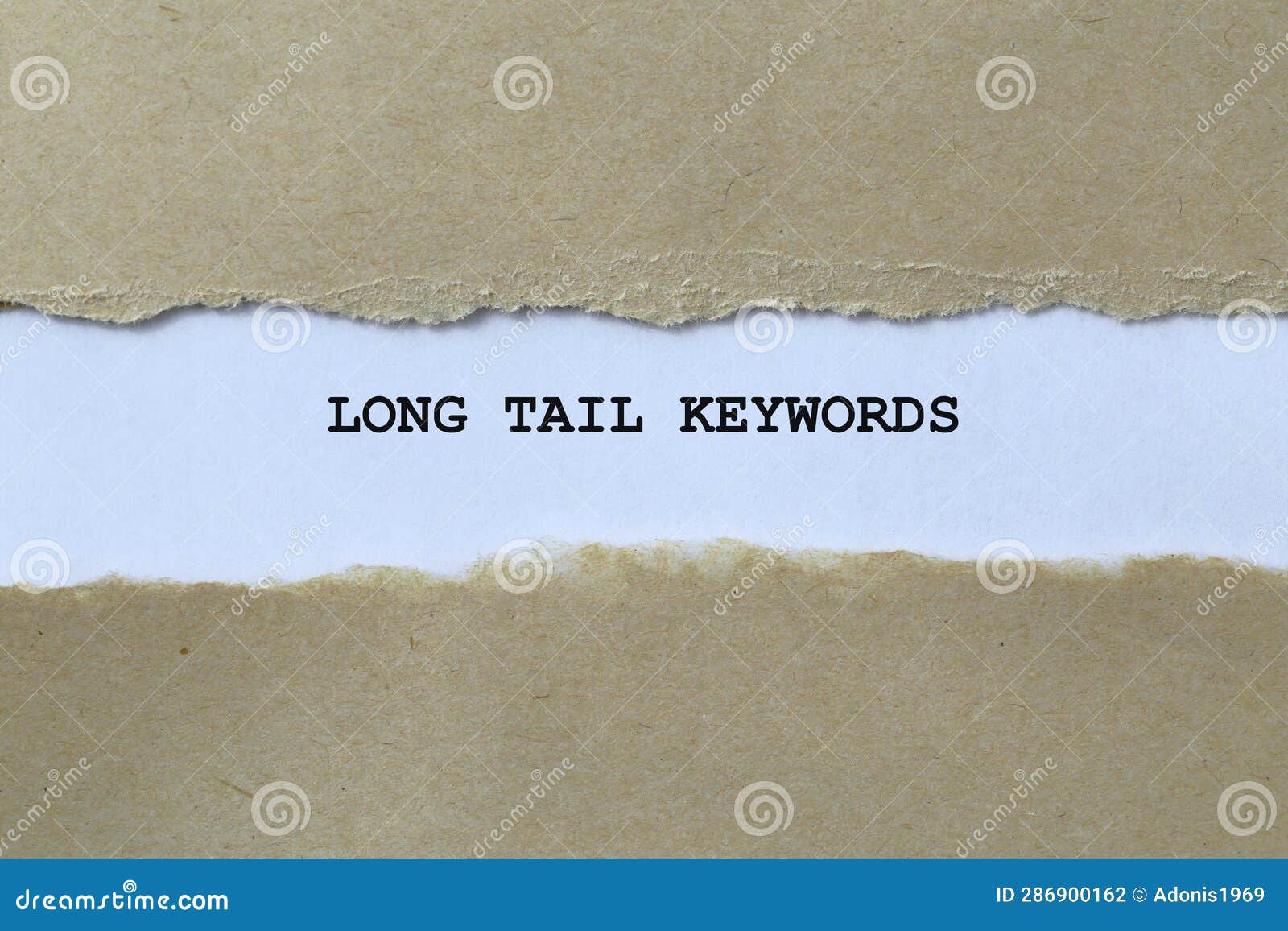 Long Tail Keywords on White Paper Stock Photo - Image of intent, tail ...
