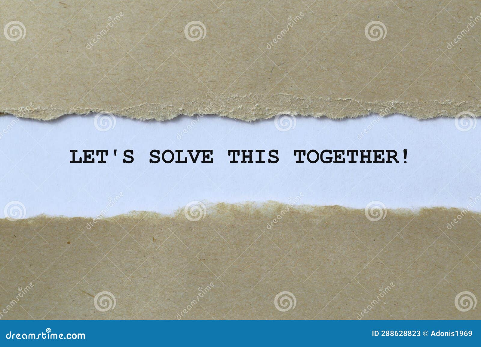 Let S Solve this Together! on White Paper Stock Image - Image of ...