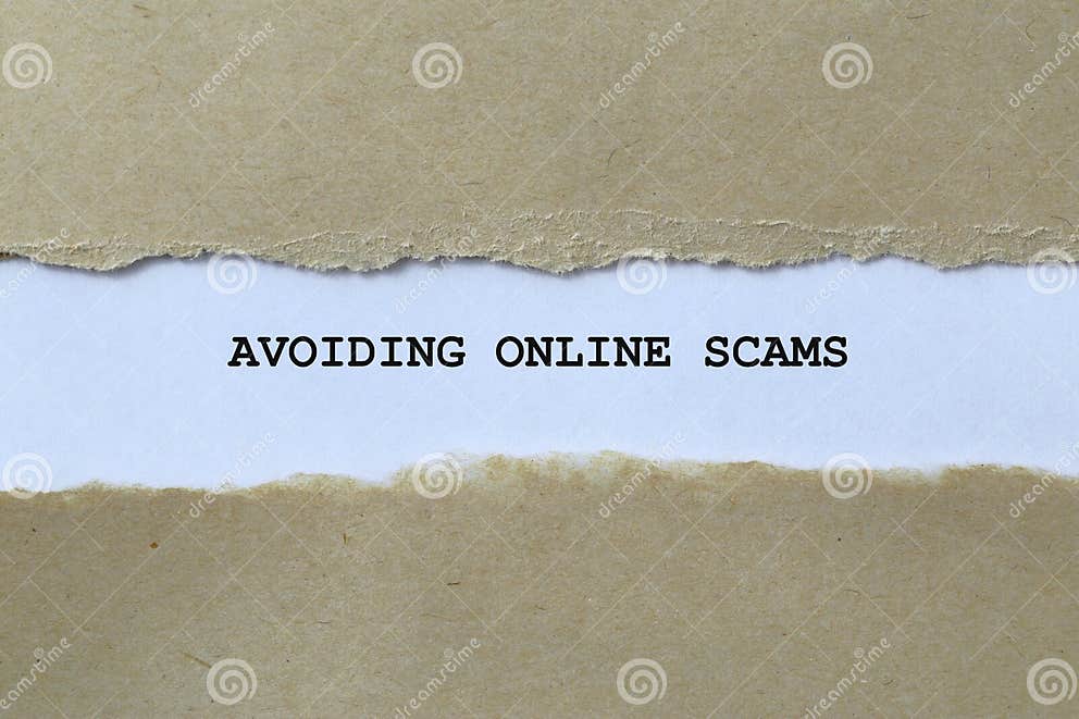 Avoiding Online Scams on White Paper Stock Image - Image of awareness ...