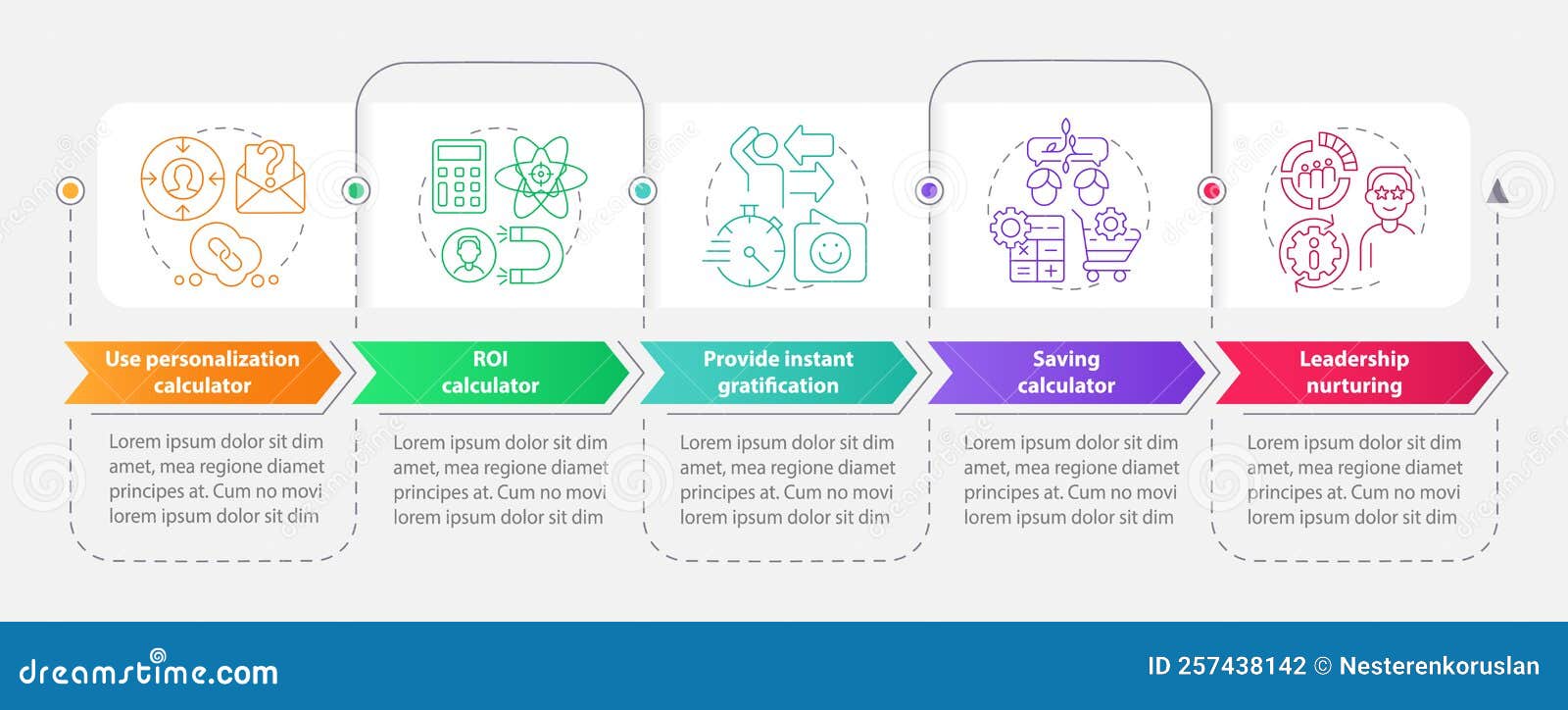 Lead Retention Rectangle Infographic Template Stock Vector ...