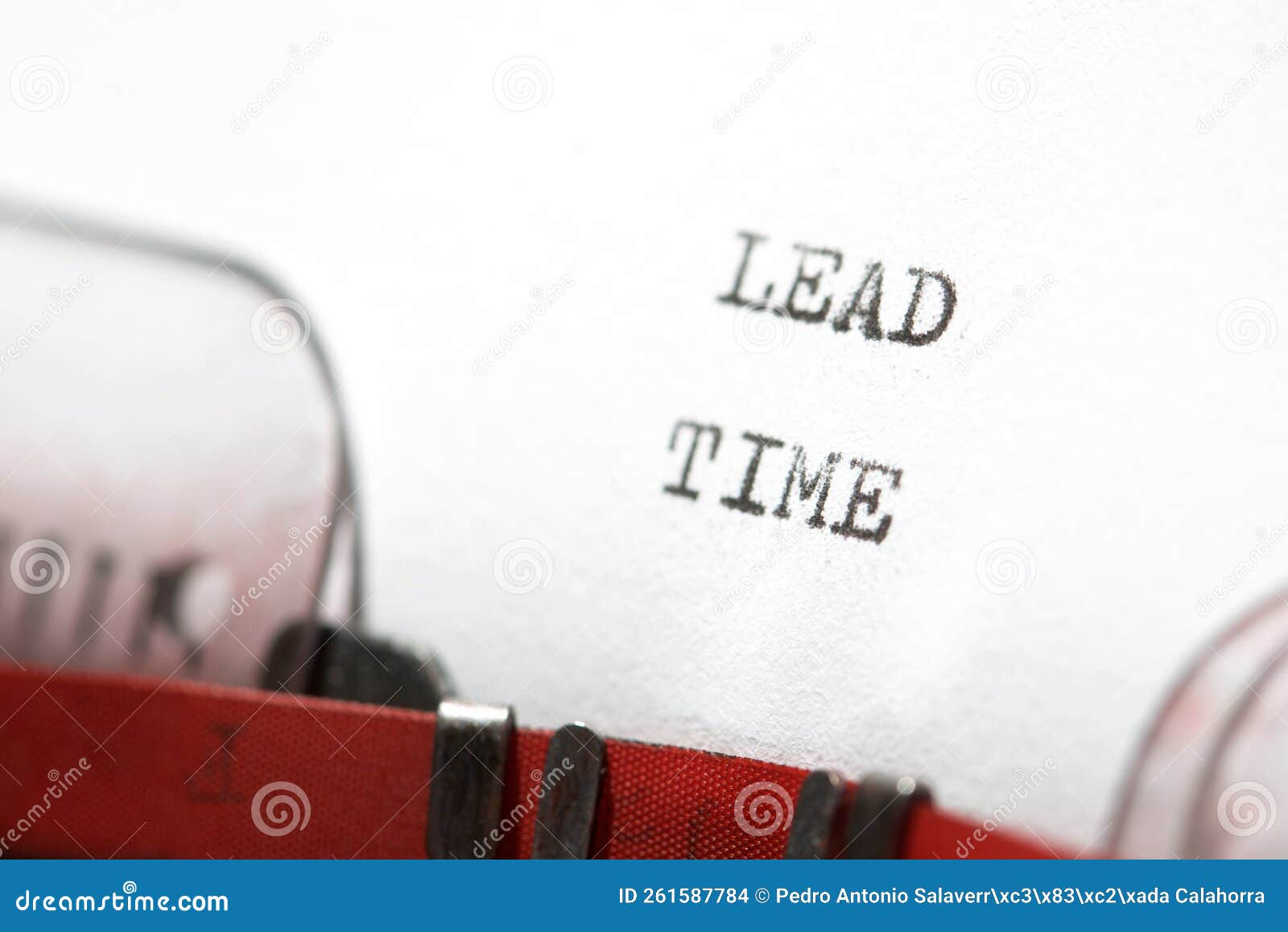 Lead time concept stock photo. Image of quote, concept - 261587784