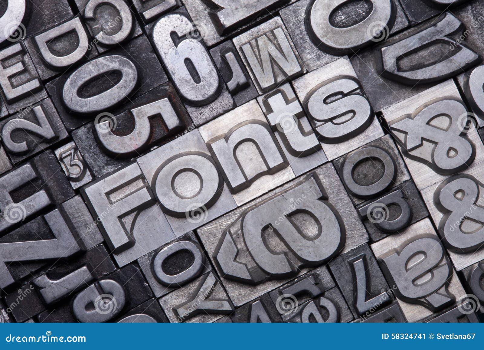 Lead type letters stock image. Image of letterpress, letter - 58324741