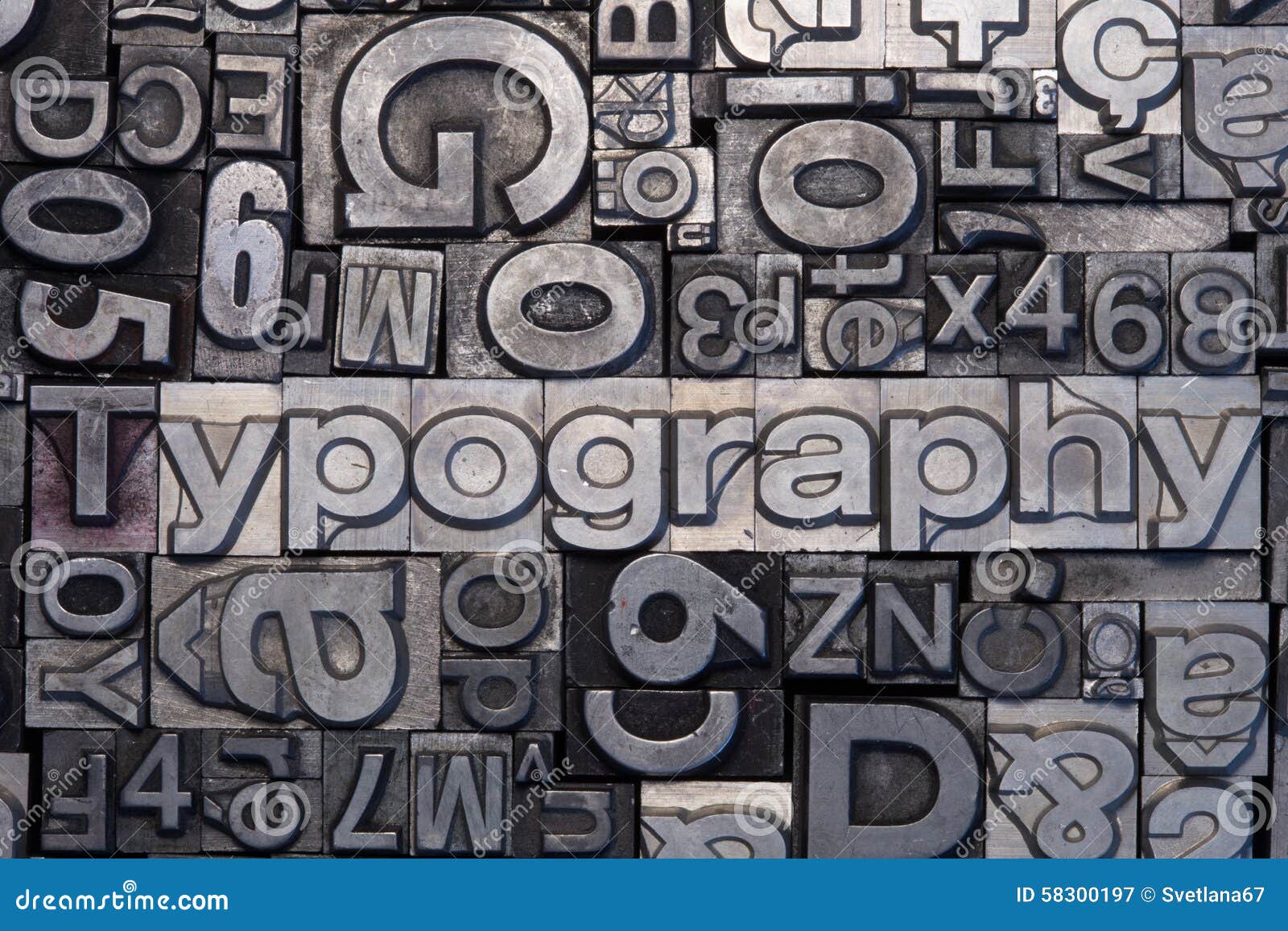 Lead type letters stock image. Image of writing, print - 58300197