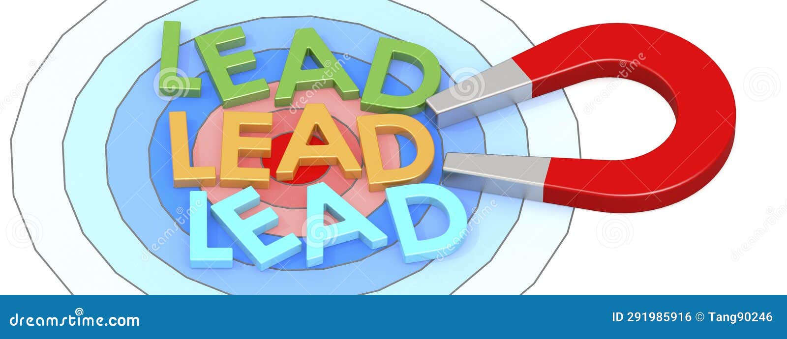 Lead Word with Red Horseshoe Magnet Isolated Stock Illustration ...