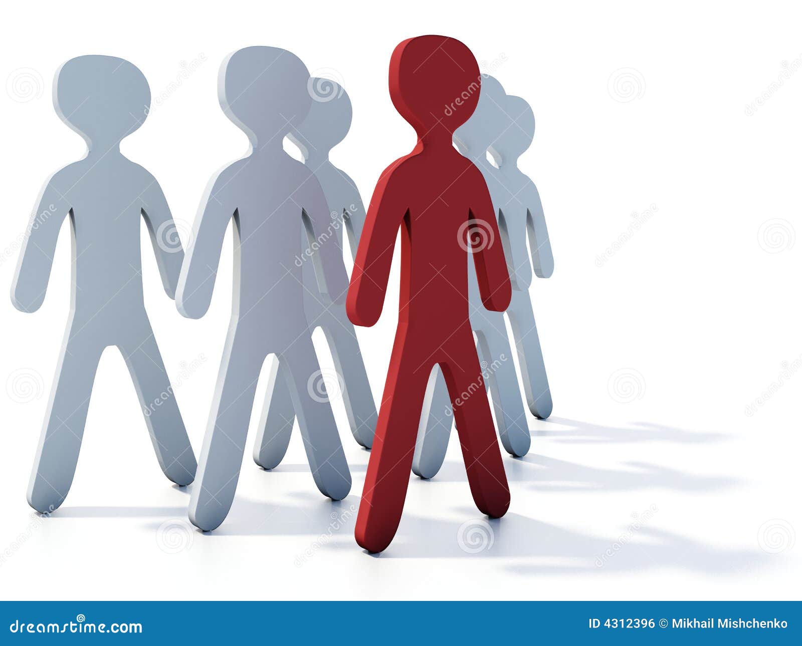 Leader stock illustration. Illustration of arrow, stand - 4312396