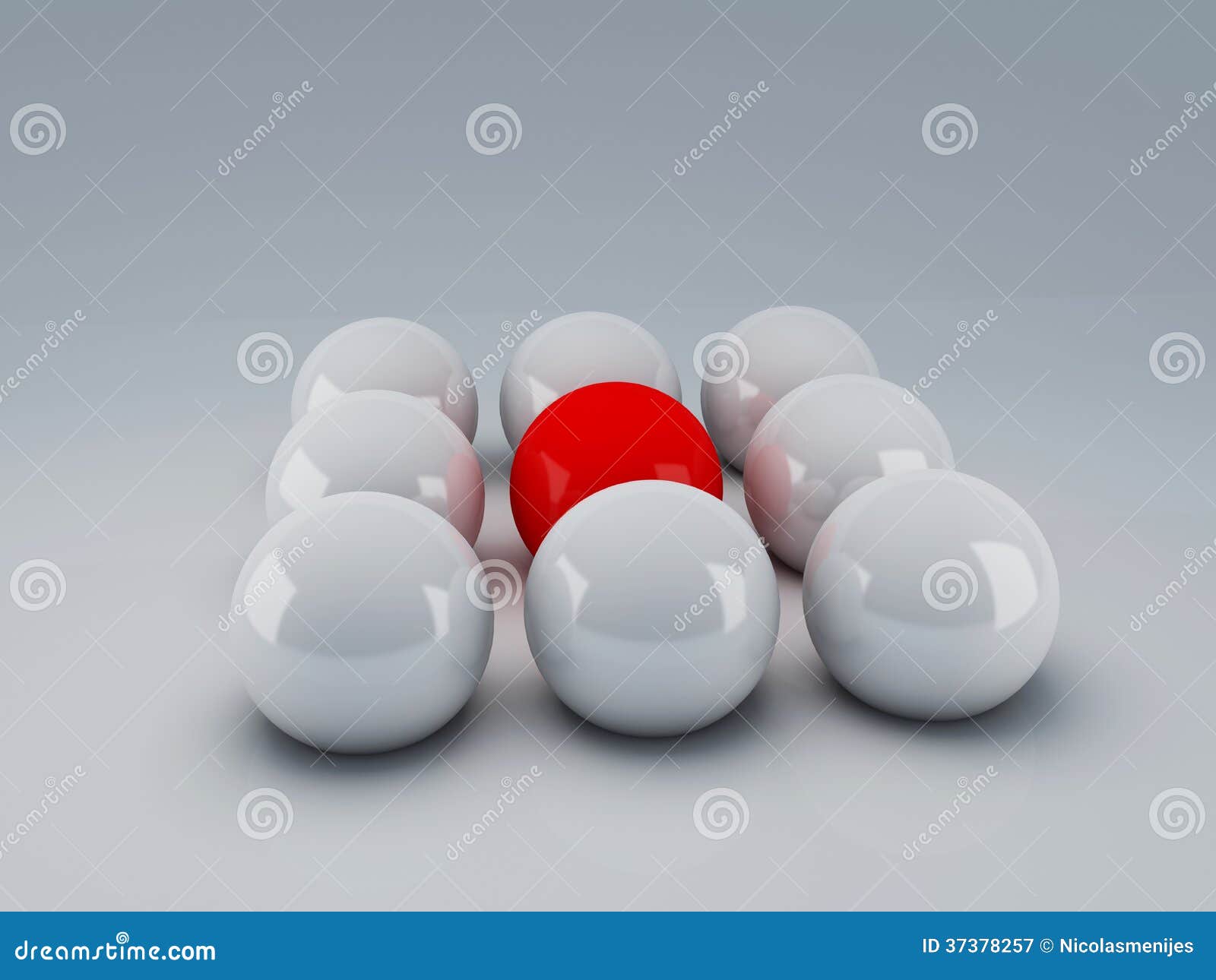 Leader Ball of White Teamwork Stock Illustration - Illustration of ...