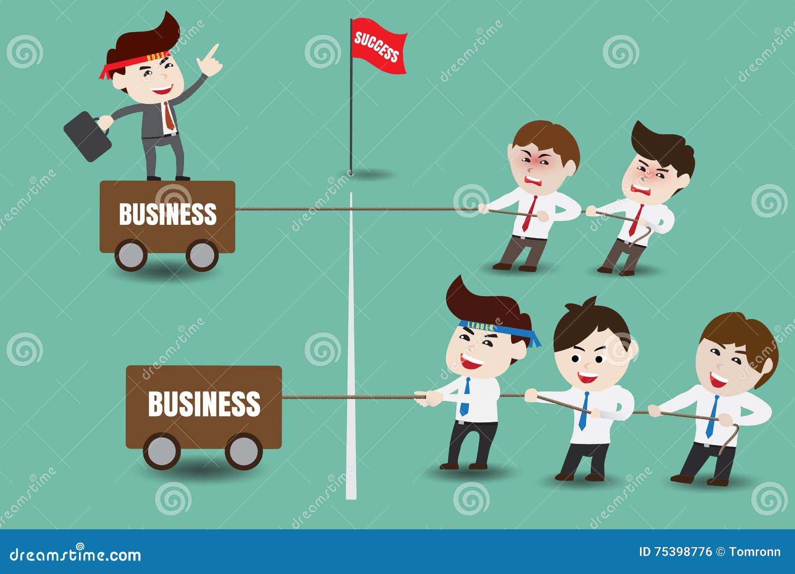 Leader Vs Boss. Employees Management, And Successful Manager ...