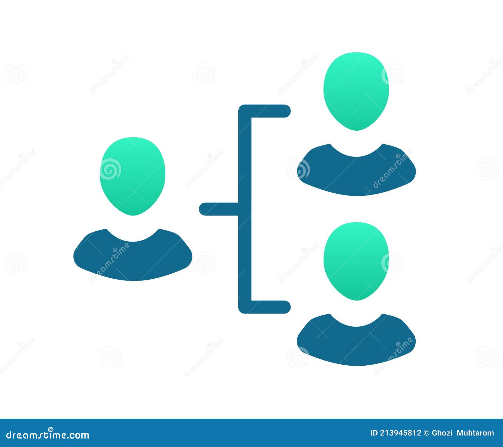 Leader Branch Team Single Isolated Icon with Gradient Style Stock ...