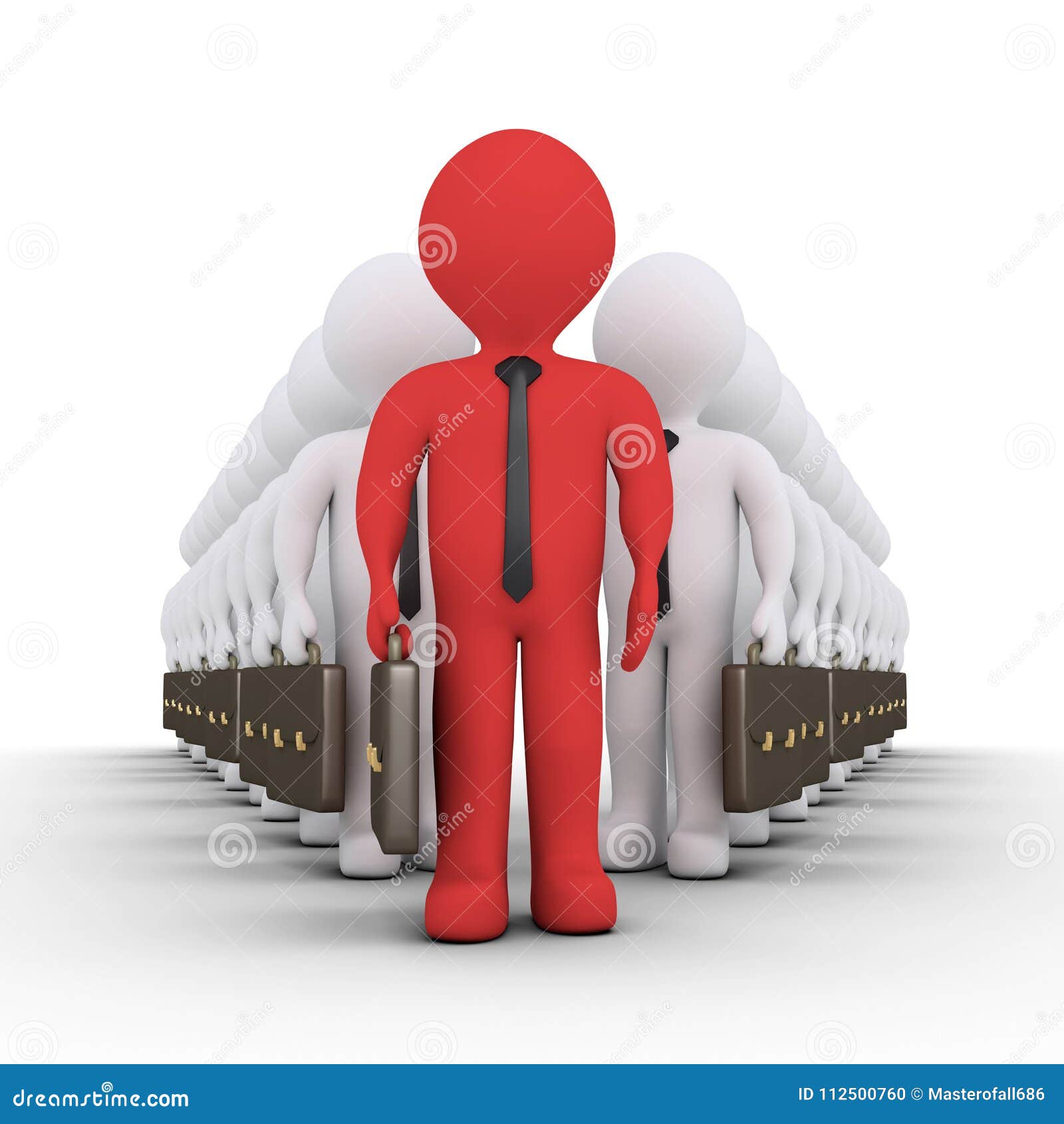 Leader of Businessmen in Front Stock Illustration - Illustration of ...
