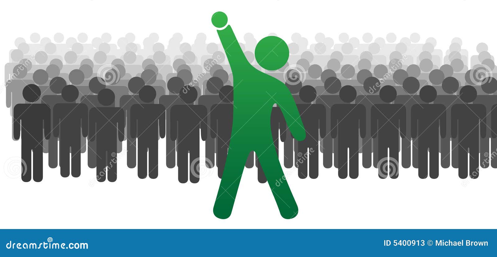 A Leader Raises His Fists Triumphantly, Standing Before An American ...