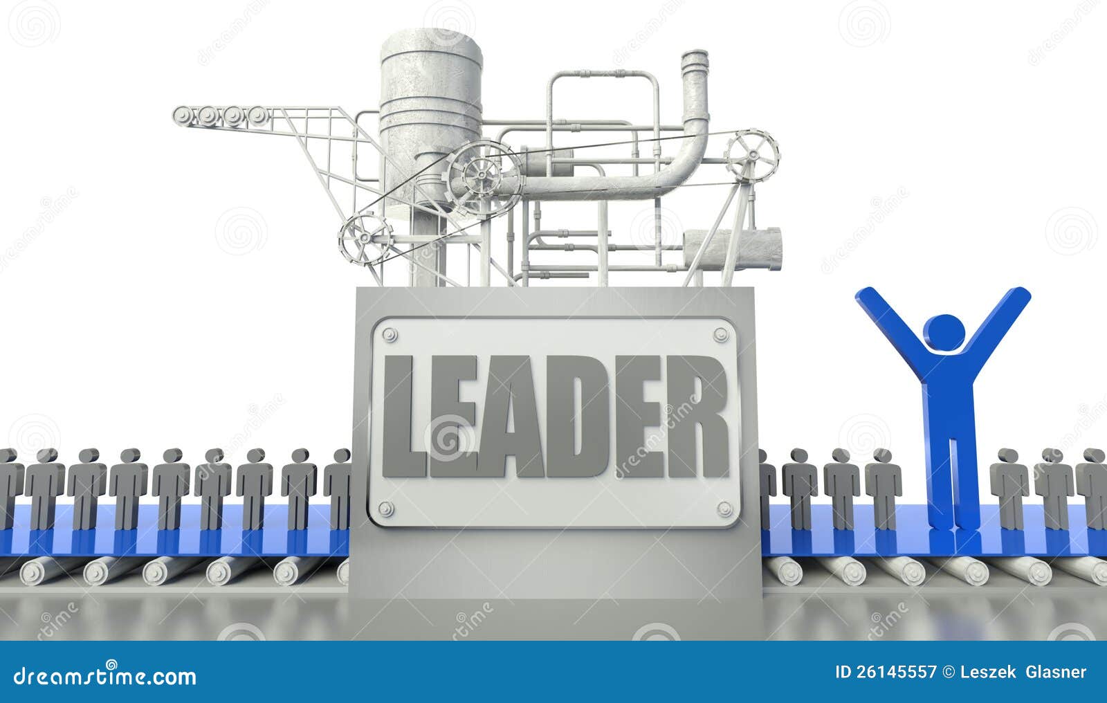 Leader Concept with Group of People Stock Illustration - Illustration ...