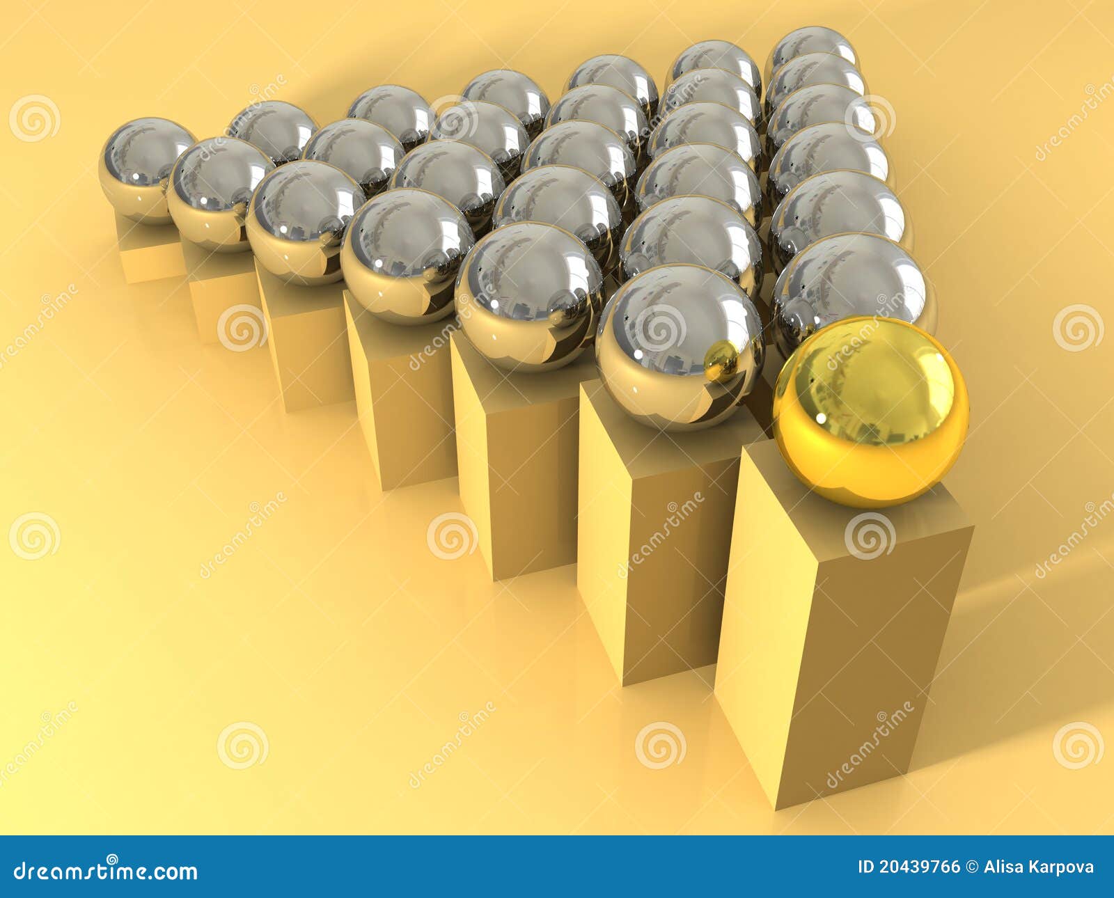 Leader Concept One Gold Ball Stock Illustrations – 105 Leader Concept ...