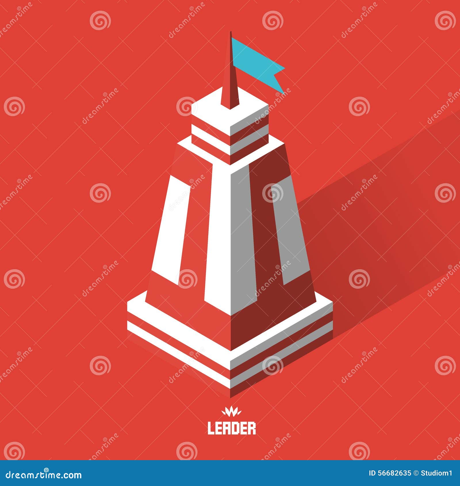 Leader concept. Tower stock vector. Illustration of growth - 56682635