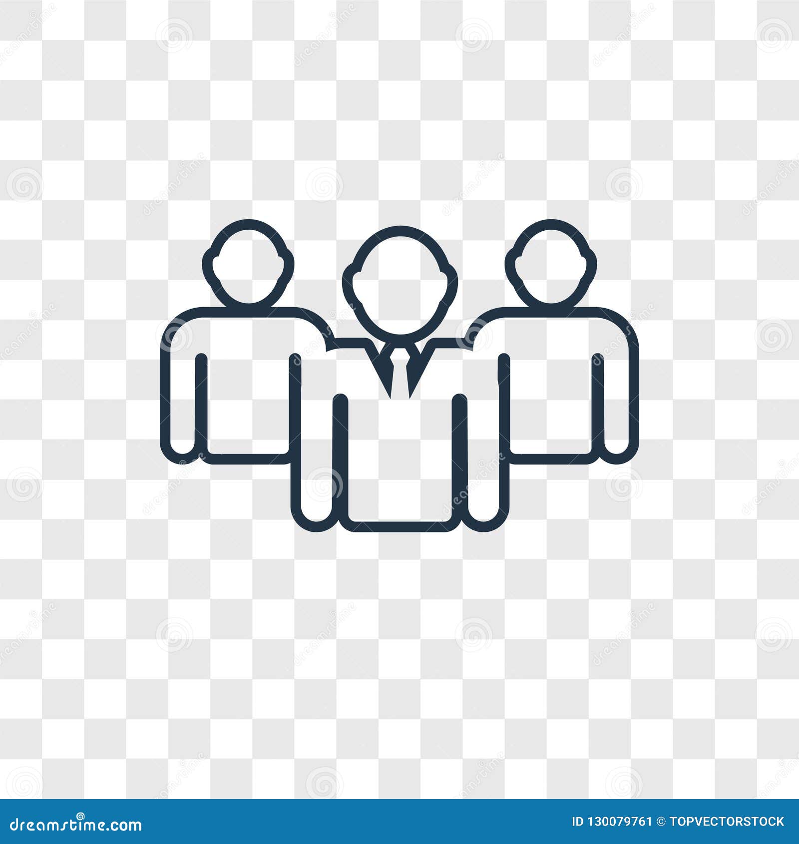 Leader Concept Vector Linear Icon Isolated on Transparent Background ...