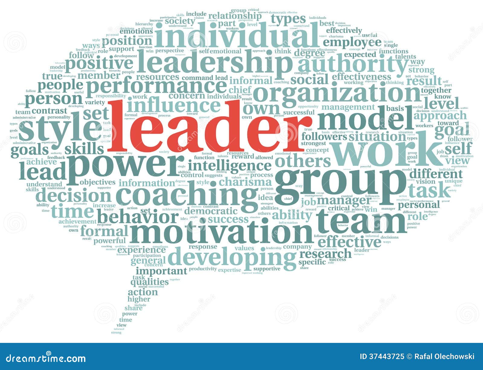 Leader Concept in Word Tag Cloud Stock Illustration - Illustration of ...