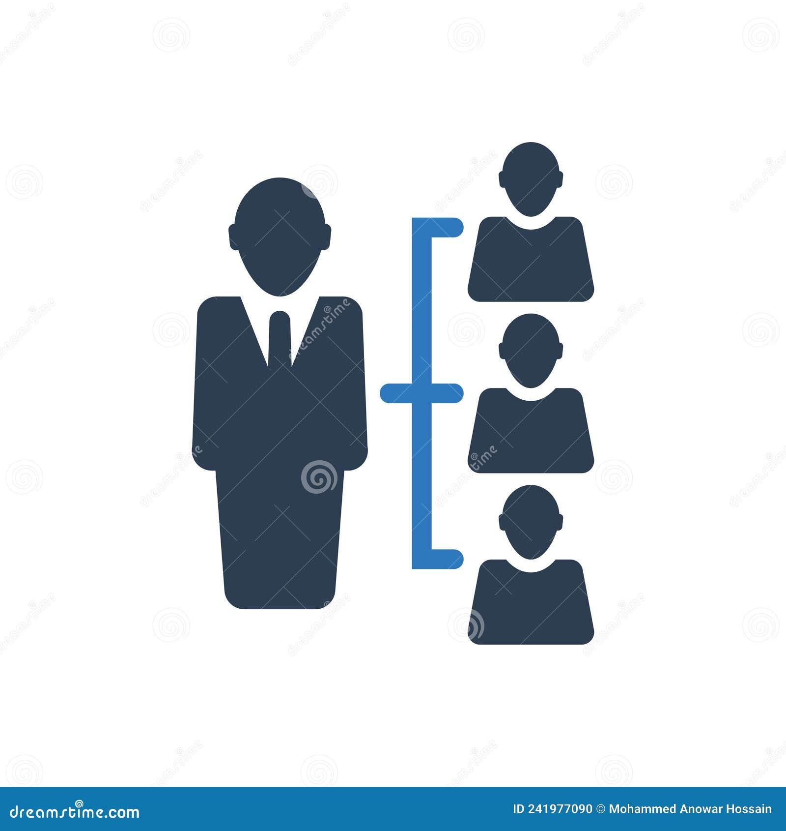 Leader Connection Icon - Team Management Icon Stock Vector ...