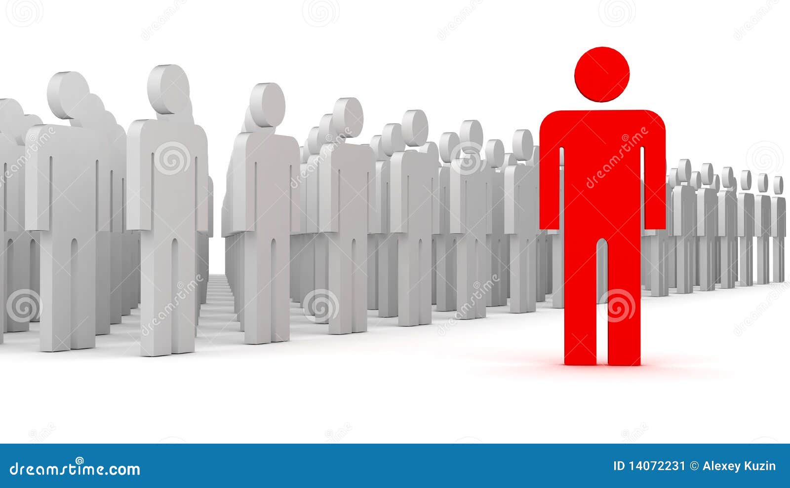 Leader and a crowd stock illustration. Illustration of inspiration ...
