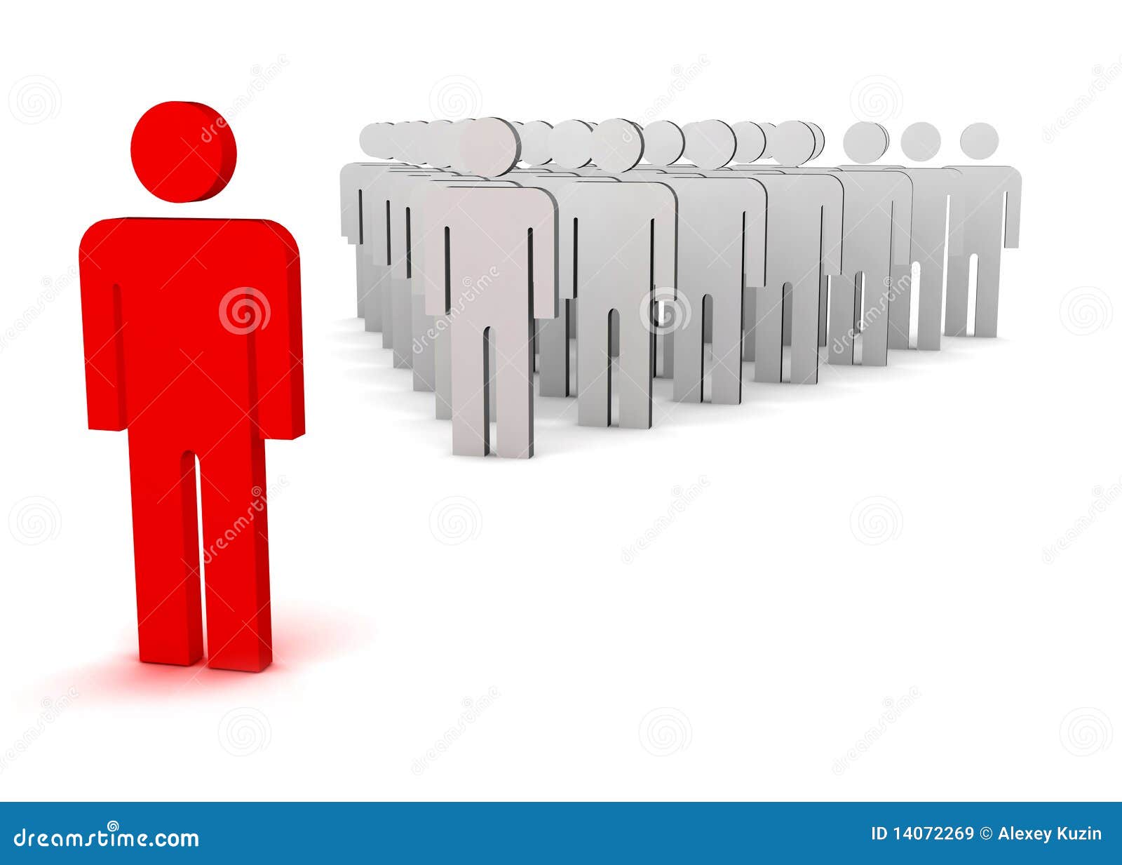 Leader and a crowd stock illustration. Illustration of community - 14072269
