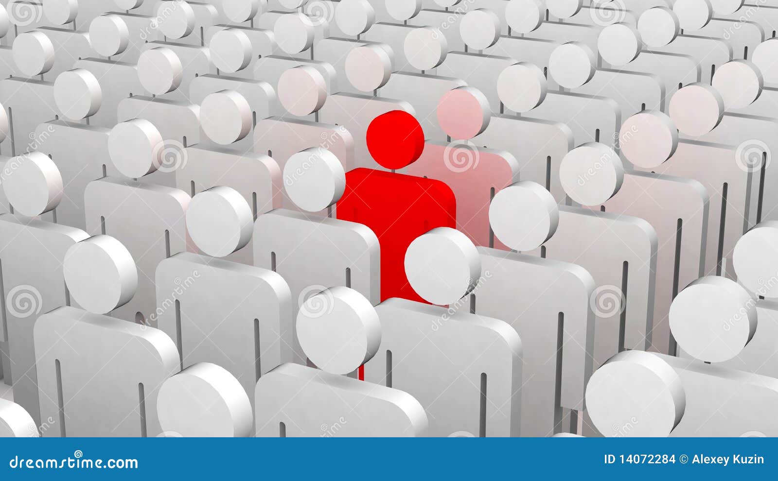 Leader in a crowd stock illustration. Illustration of partnership ...