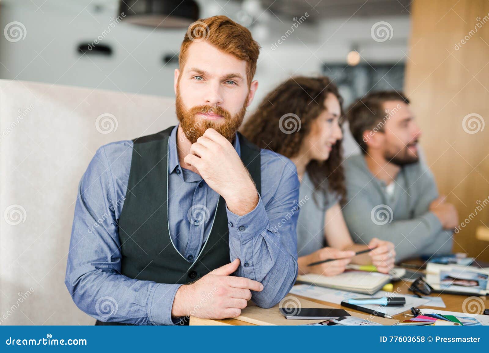 Leader of design team stock photo. Image of adult, teamwork - 77603658