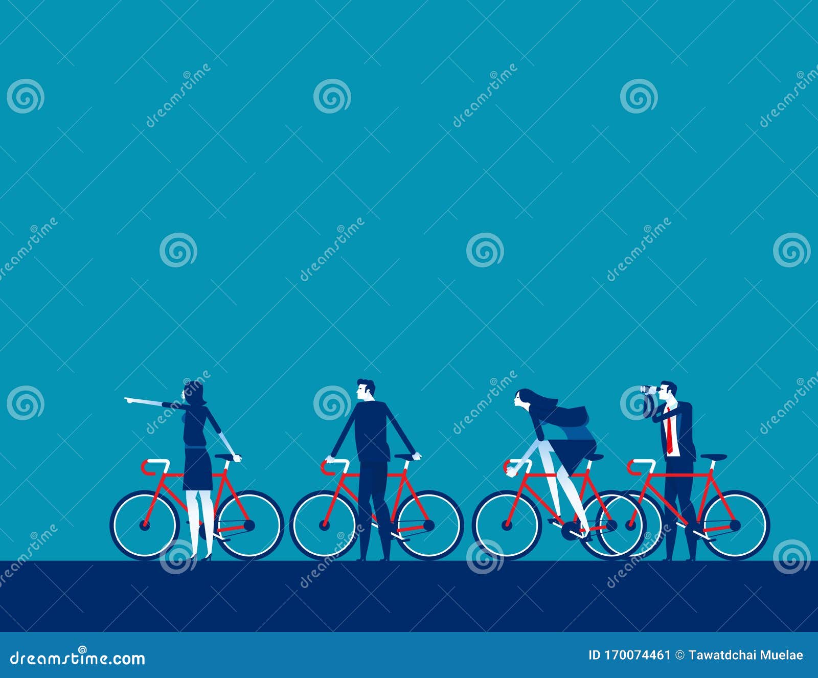 Leader Direction Pointing. Concept Business Vector Illustration, Flat ...