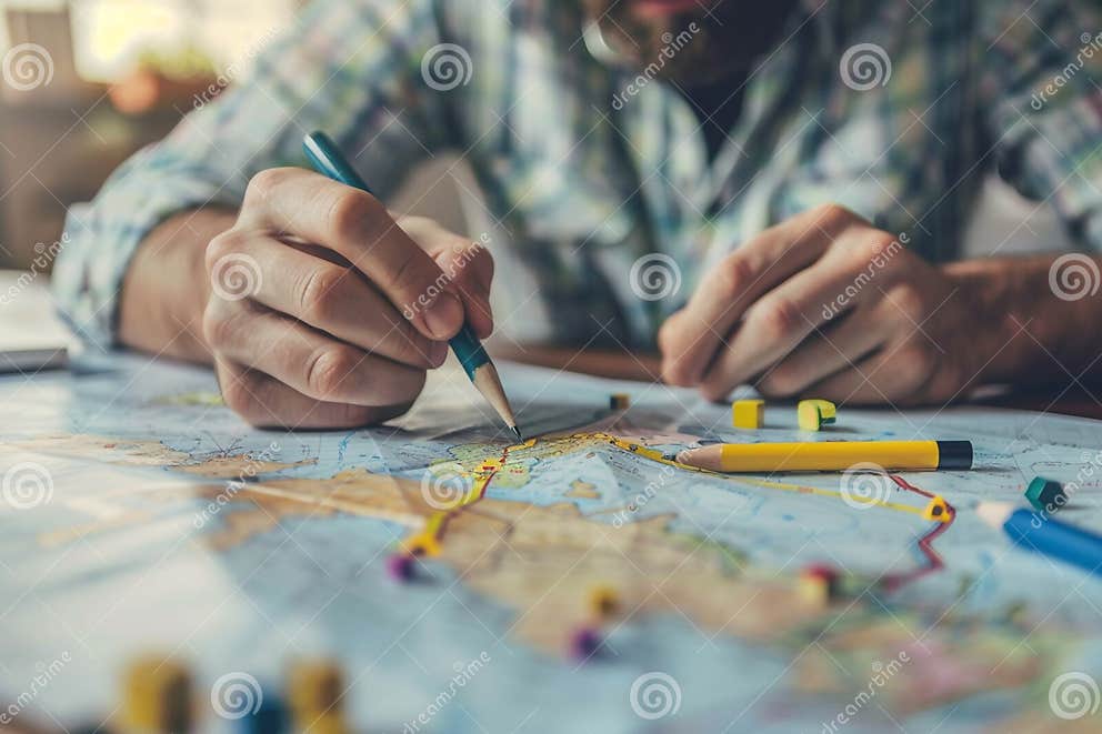 A Leader Drawing a Different Path on a Map Highlighting the Innovation ...