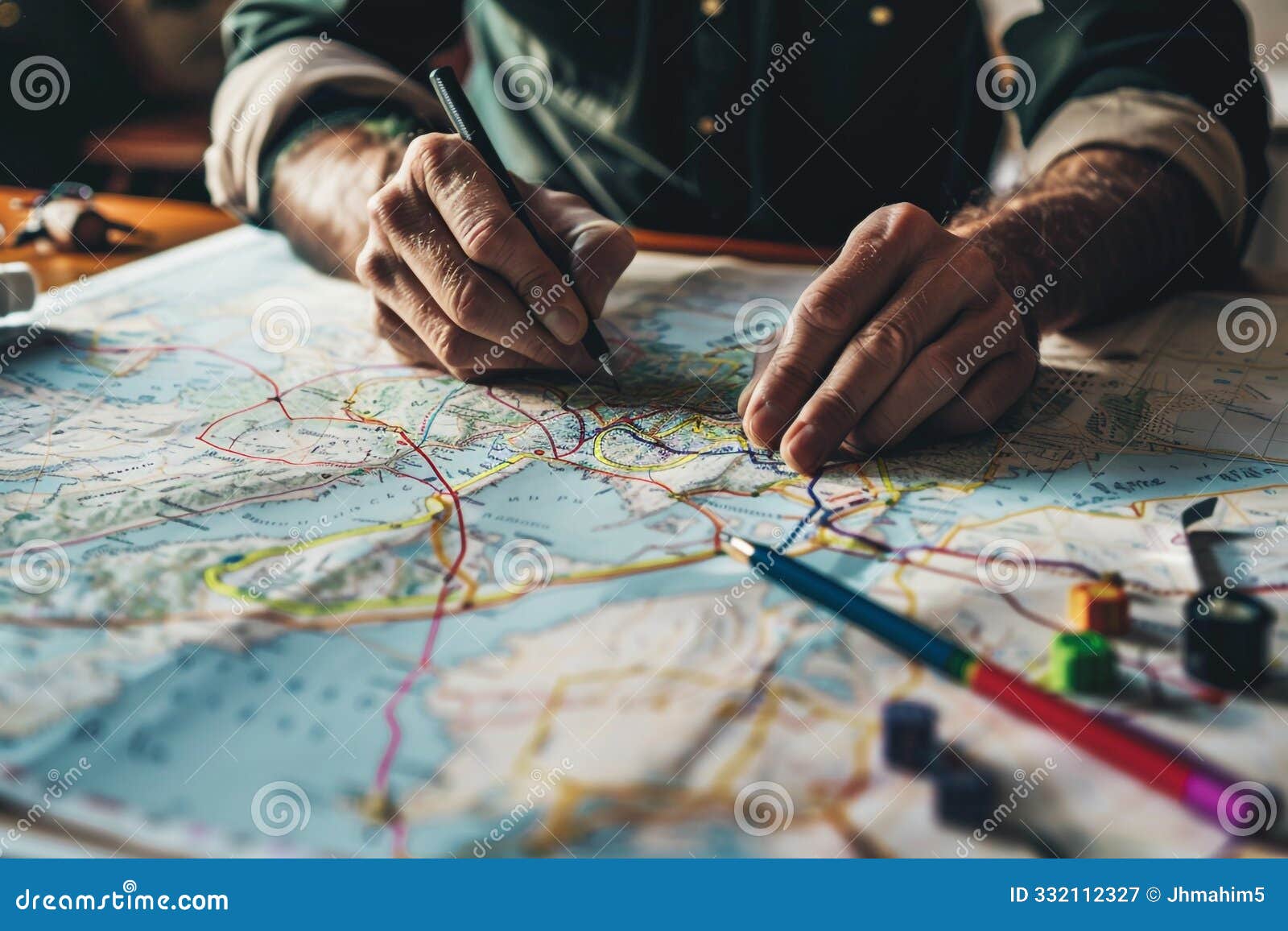 A Leader Drawing a Different Path on a Map Highlighting the Innovation ...