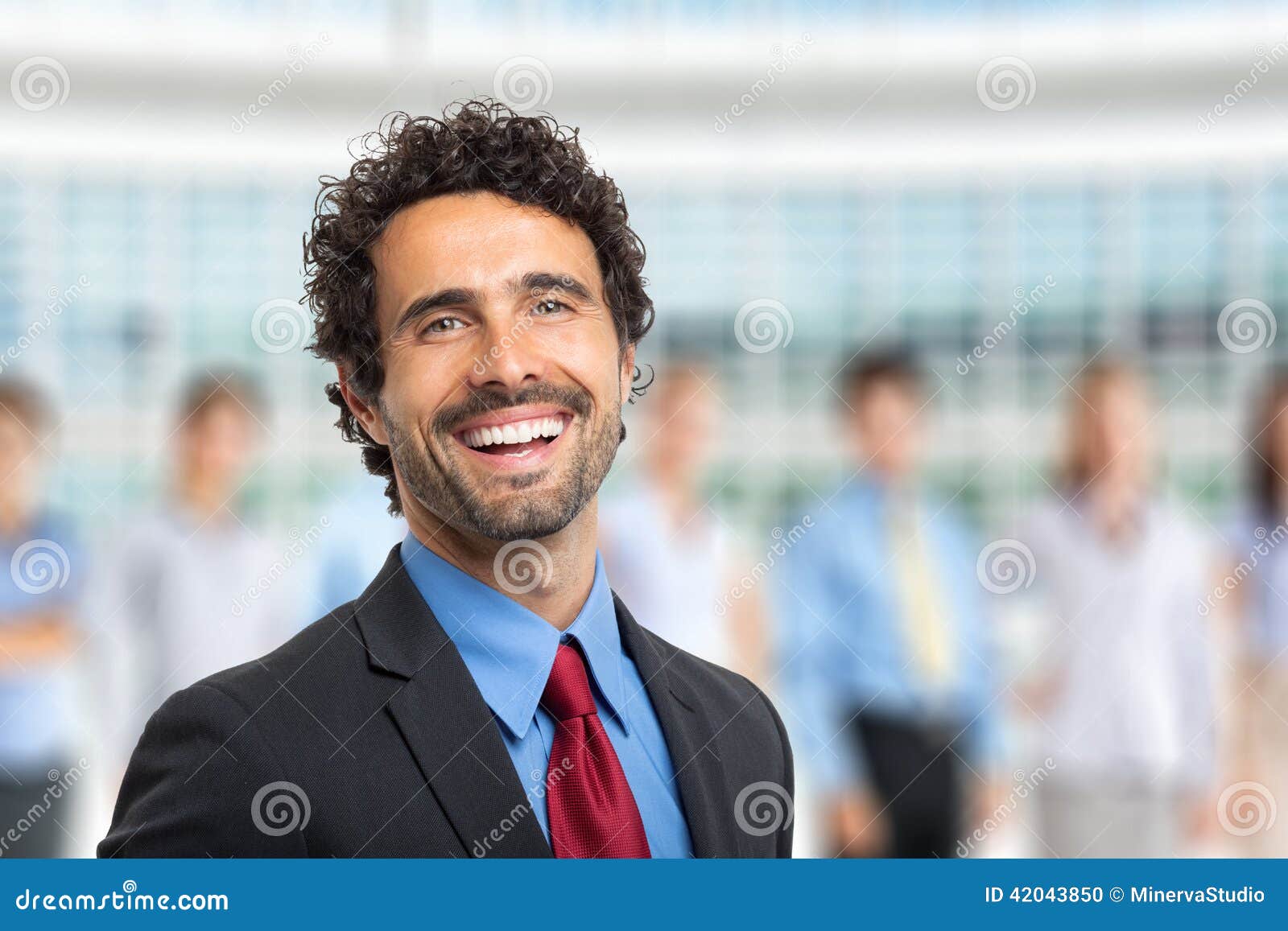 Leader in Front of a Group of Business People Stock Photo - Image of ...
