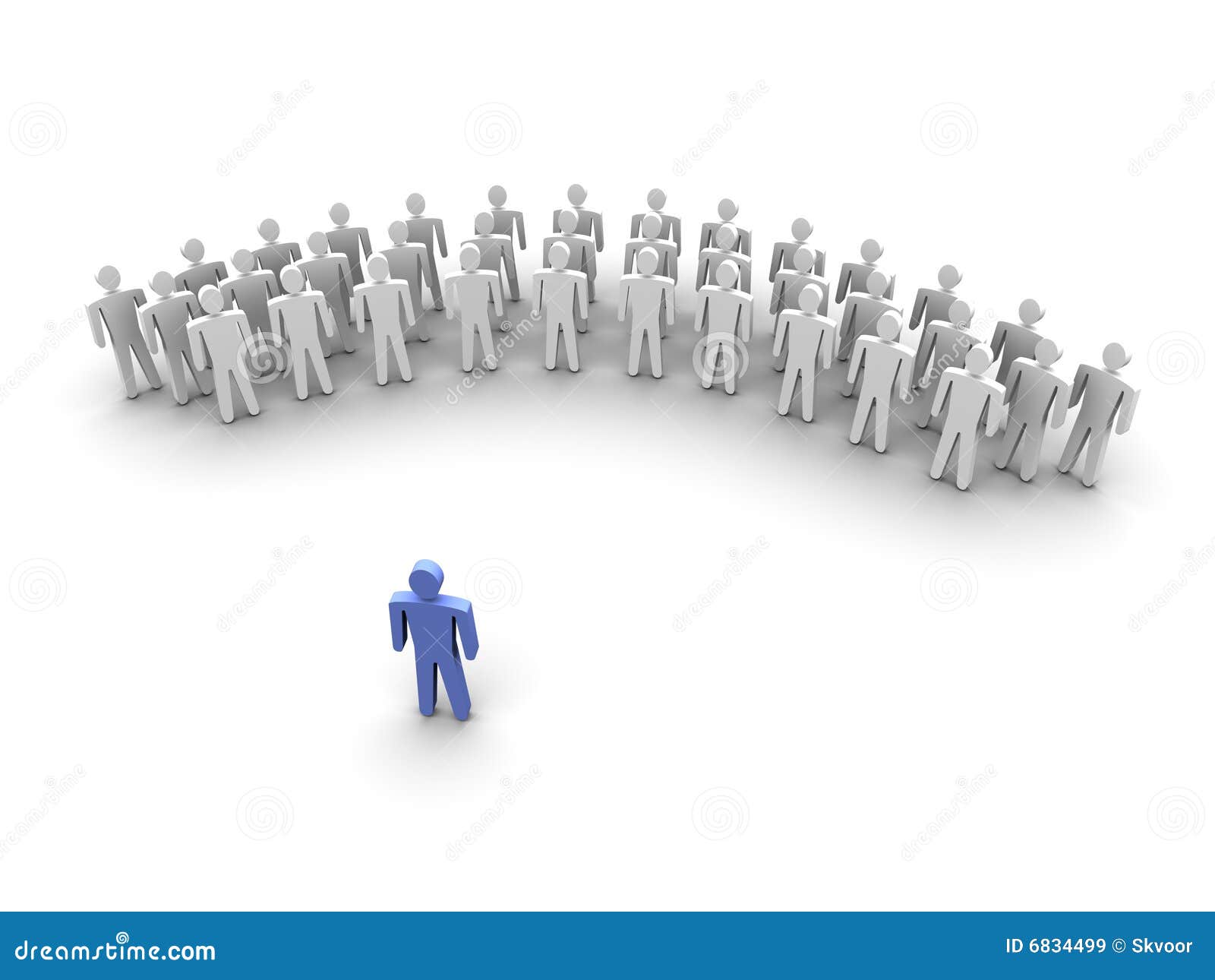 Leader In Front Of Team Of Successful Executives. A Team Of Successful ...