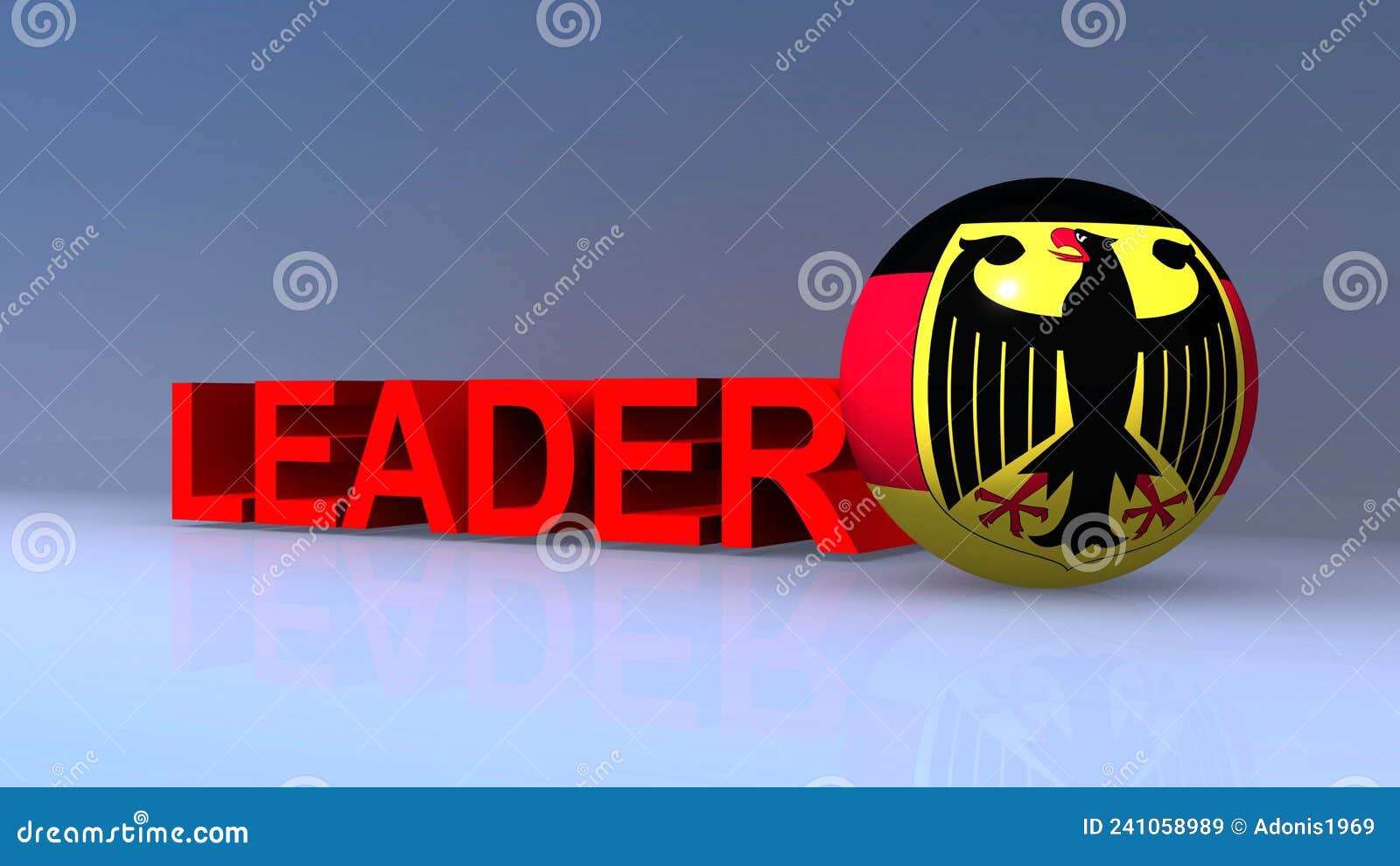 Leader with Germany Flag on Blue Stock Illustration - Illustration of ...