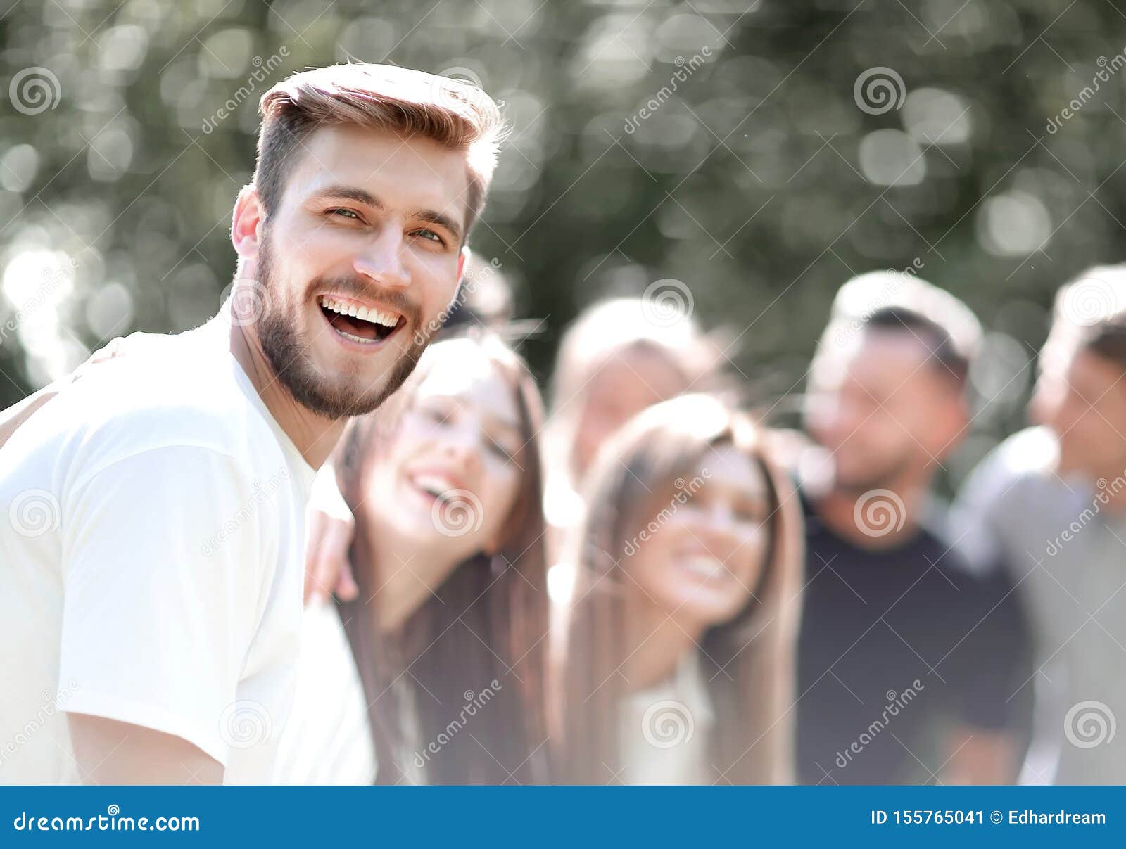 Leader and Group of Friends of Students Stock Image - Image of cluster ...